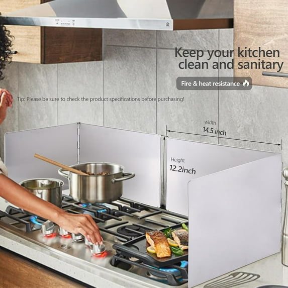 2 Pack 2 Sided Splatter Guard, Yhuitek Anti Splatter Shield Stainless ...