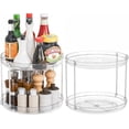 2 Pack 2-Tier Lazy Susan Turntable, 9.5in Rotating Spice Organizer for ...