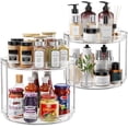 2 Pack 2 Tier Lazy Susan Turntable Organizer 9.25 inch, Rotating Spice ...