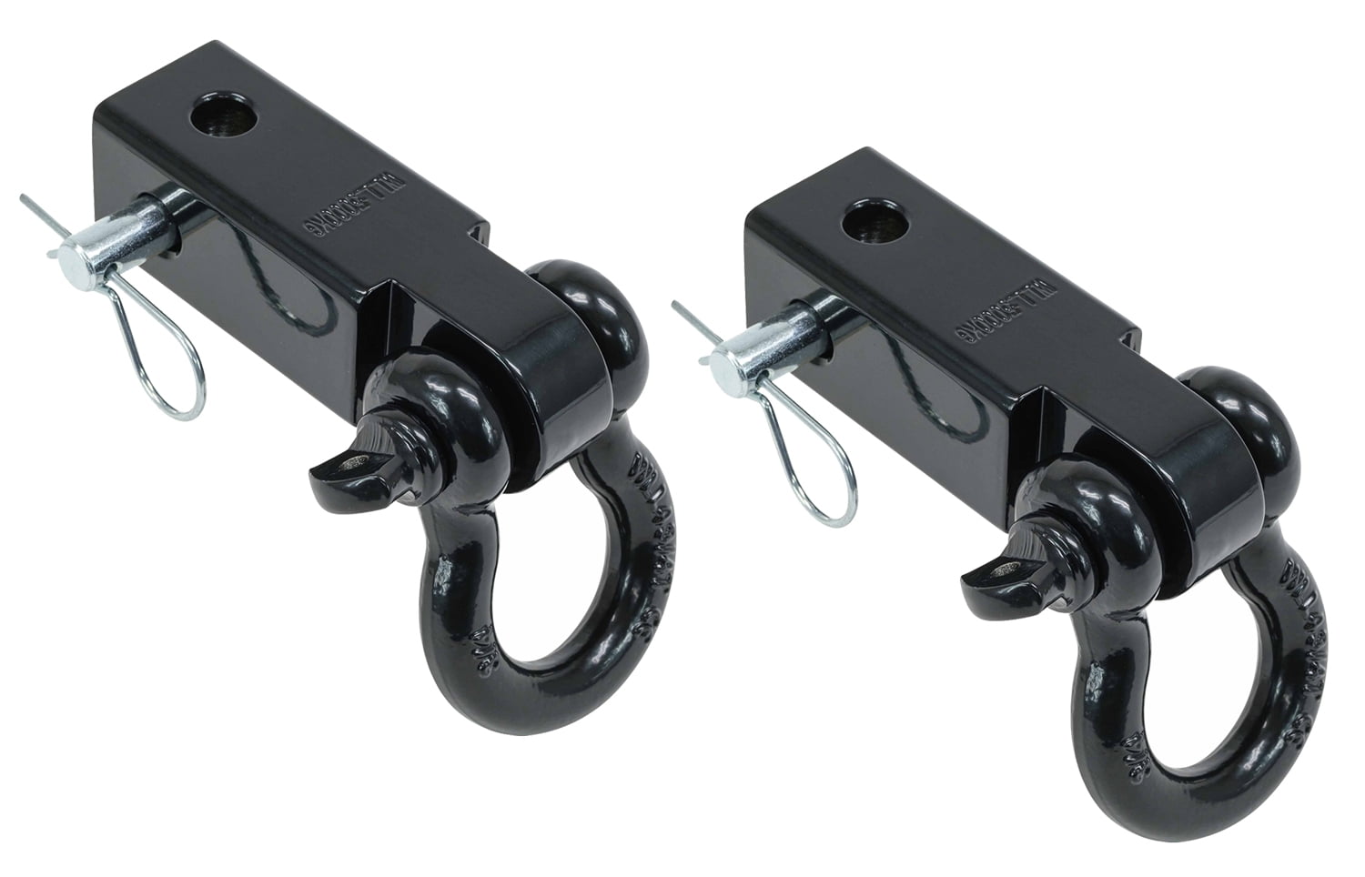 (2 Pack) 2" Tow Hitch Shackle Receiver with 3/4'' D Ring Shackle, 5/8 ...