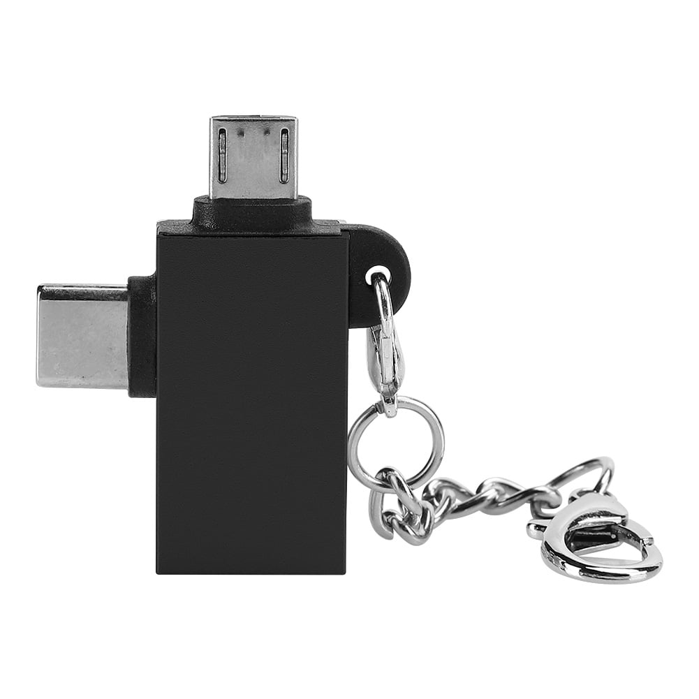 2-Pack 2-in-1 USB OTG Adapter with USB 3.0 and Type-C Converters for ...