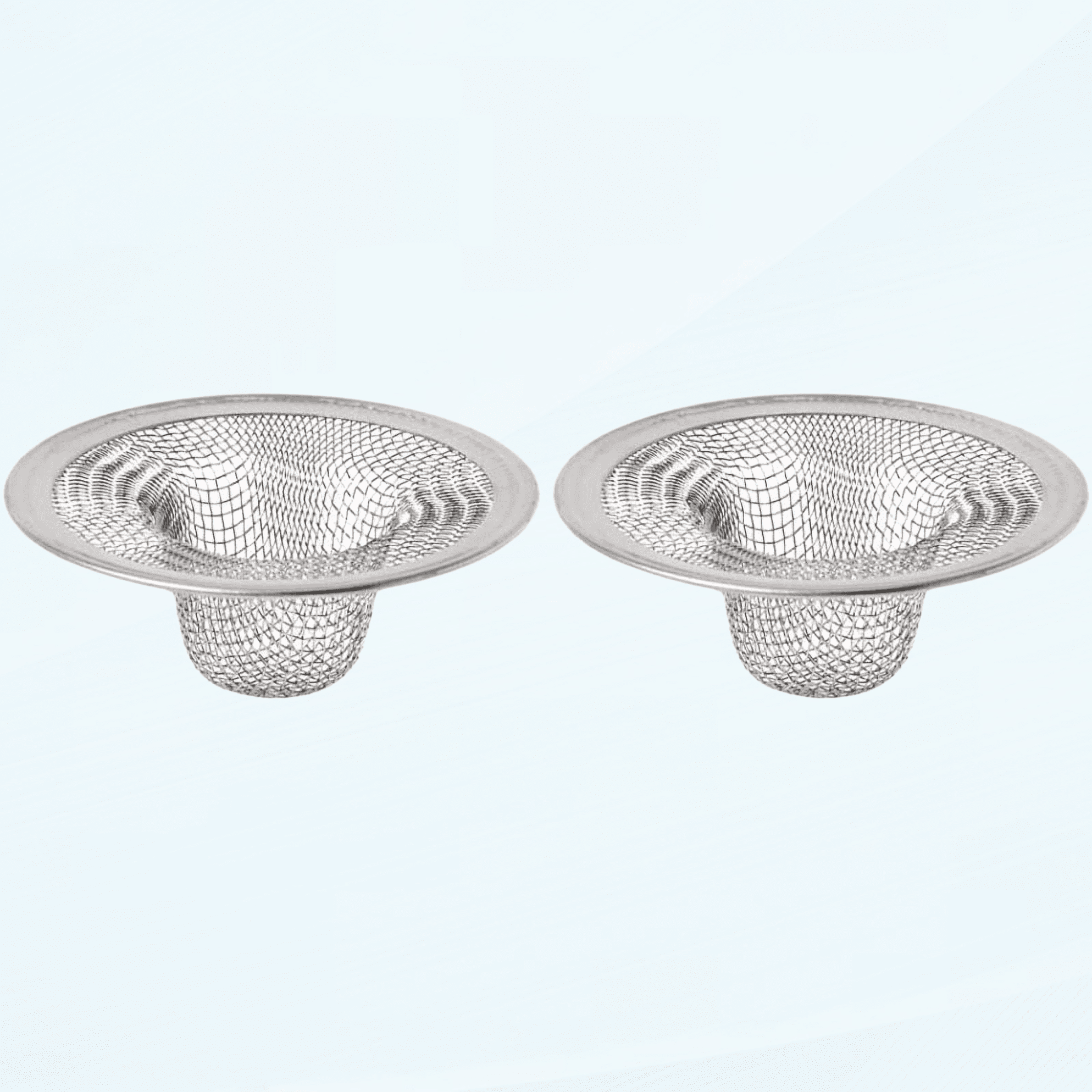 2-Pack 2 in. Mesh Bathroom Lavatory Sink Strainer, Stainless Steel ...