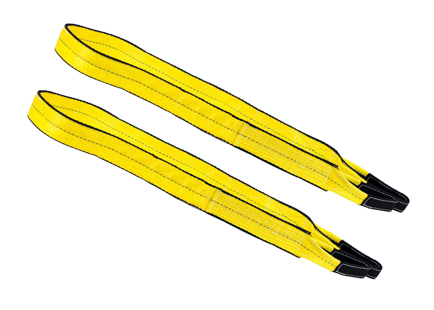 (2 Pack) 2" x 10 ft Web Sling Twisted Eye & Eye 2-Ply Tow Strap Lifting ...