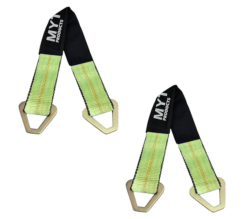 2 Pack 2" x 24" Heavy Duty Green Tie Down Axle Straps with Magnetic D ...