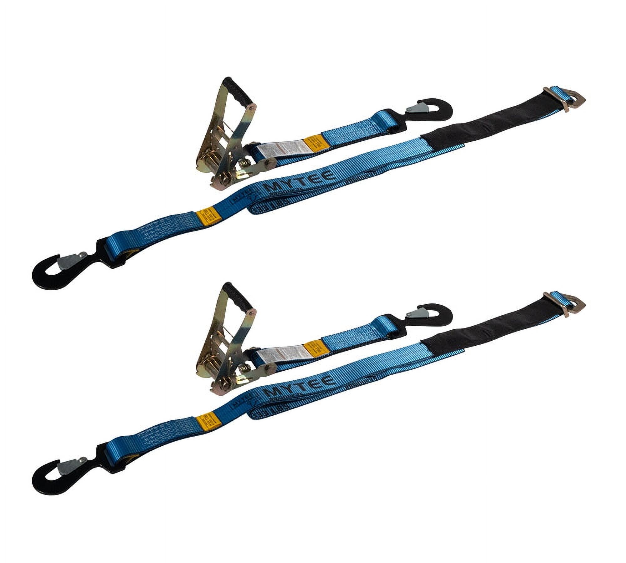 (2 Pack) 2" x 8' Tie Down Ratchet Axle Straps with Snap Hooks, D-Ring ...