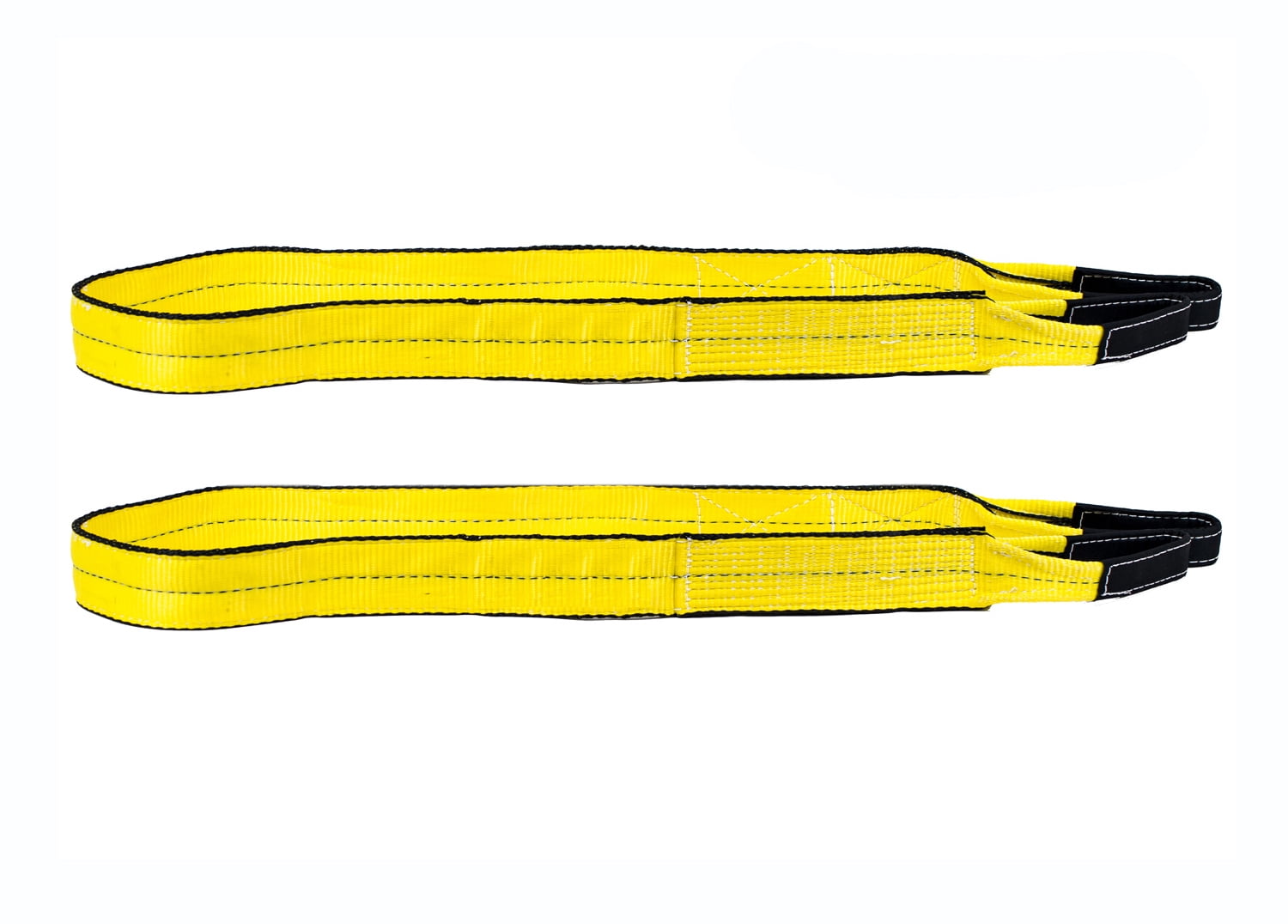 (2 Pack) 2" x 8 ft Web Sling Twisted Eye & Eye 2-Ply Tow Strap Lifting ...