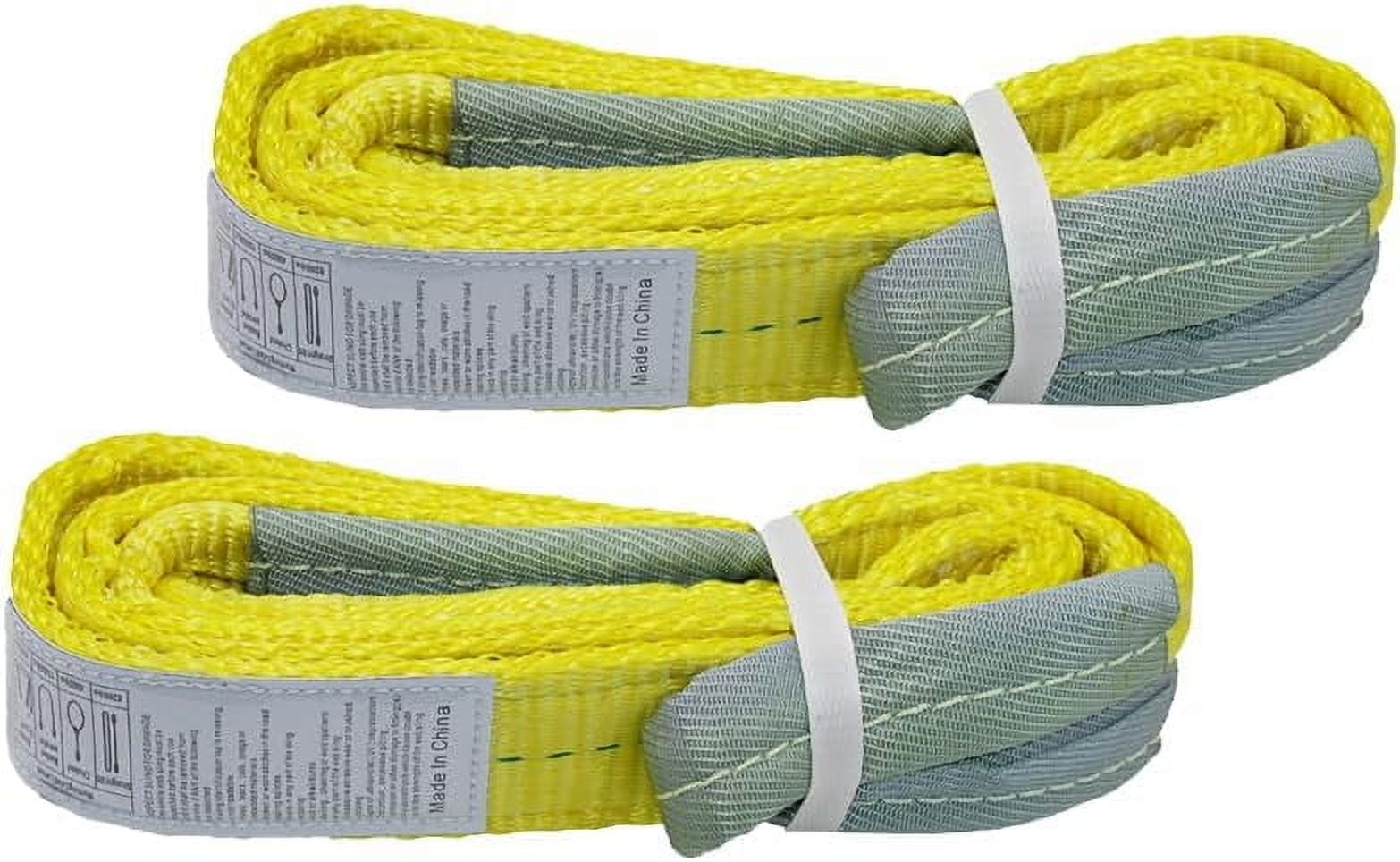 2 Pack 2”x 9FT Lift Sling Straps, 2 Ply Polyester Rigging Straps ...