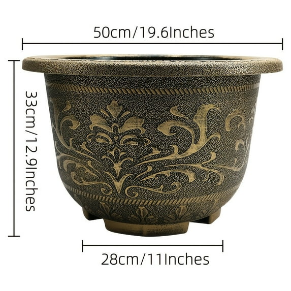 2 Pack 20-Inch European Resin Flower Pots - Thick Paint Durable with ...