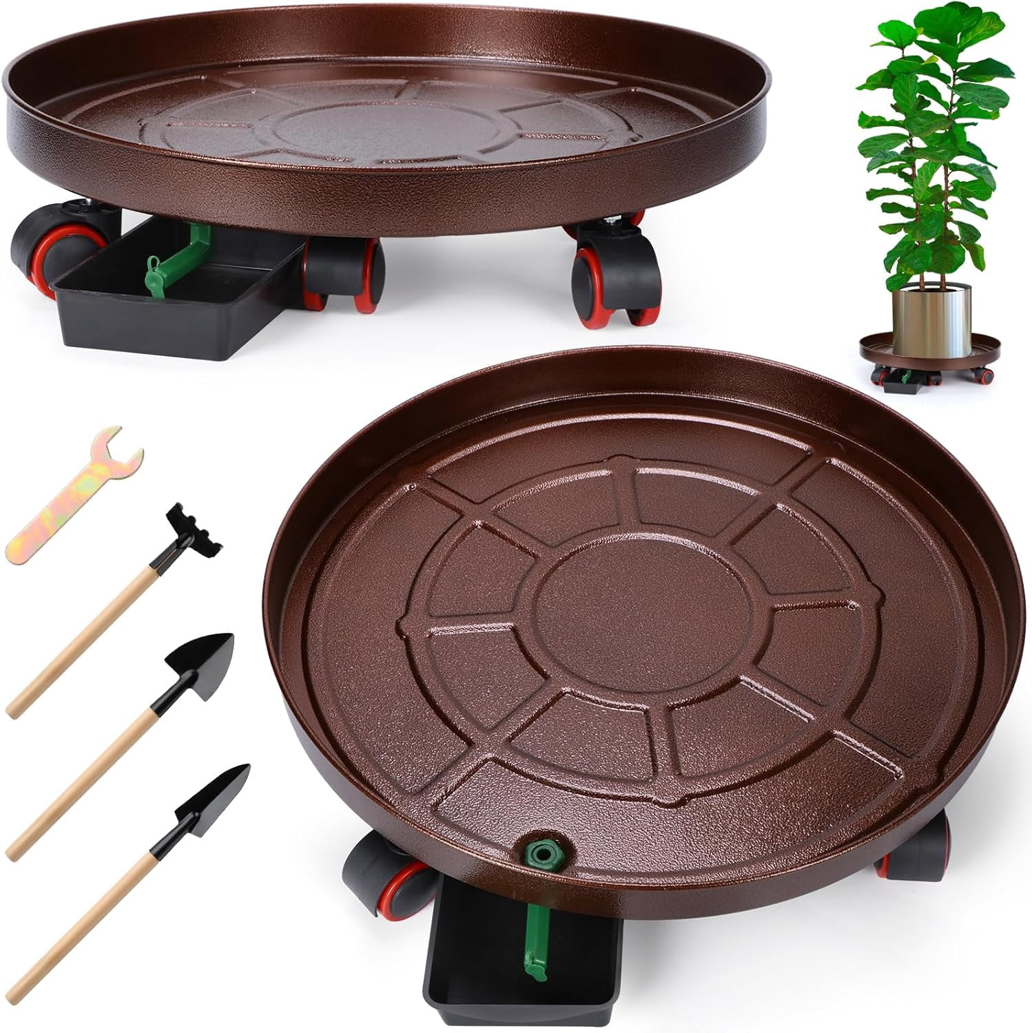 20 Inch Plant Caddy With Wheels