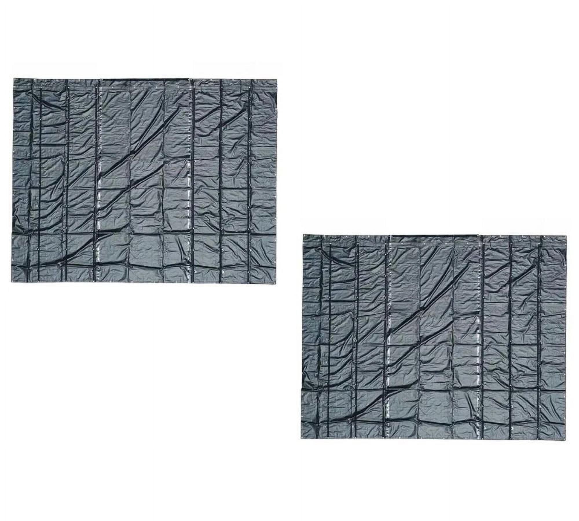 2 Pack 20' x 24' Flatbed Truck Tarps Heavy Duty Steel Machinery Tarp ...