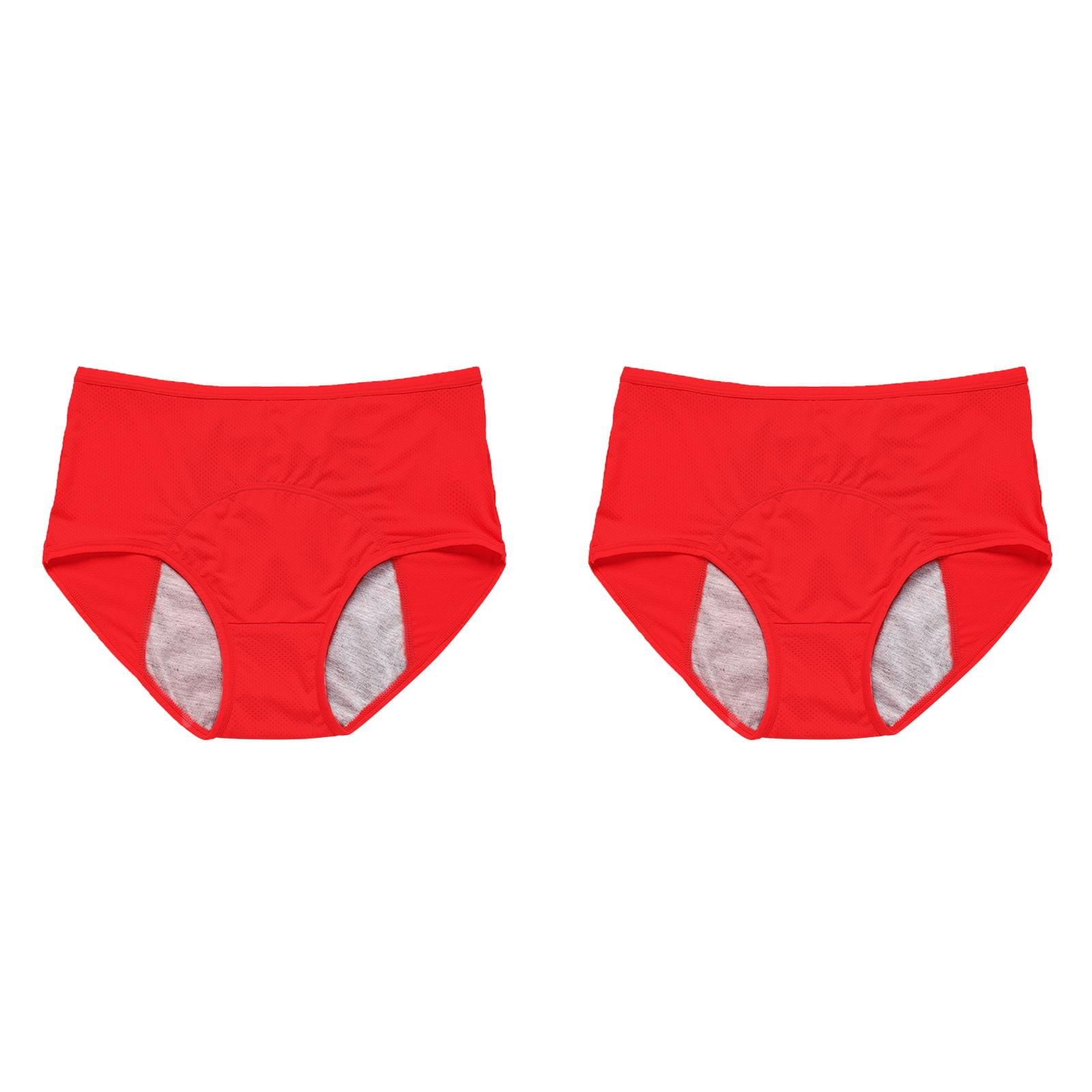 (2-Pack) 2025 40 To 150Kg Plus Cotton Underwear for Women Bikini Size L To 8Xl Pants Leak Proof ...