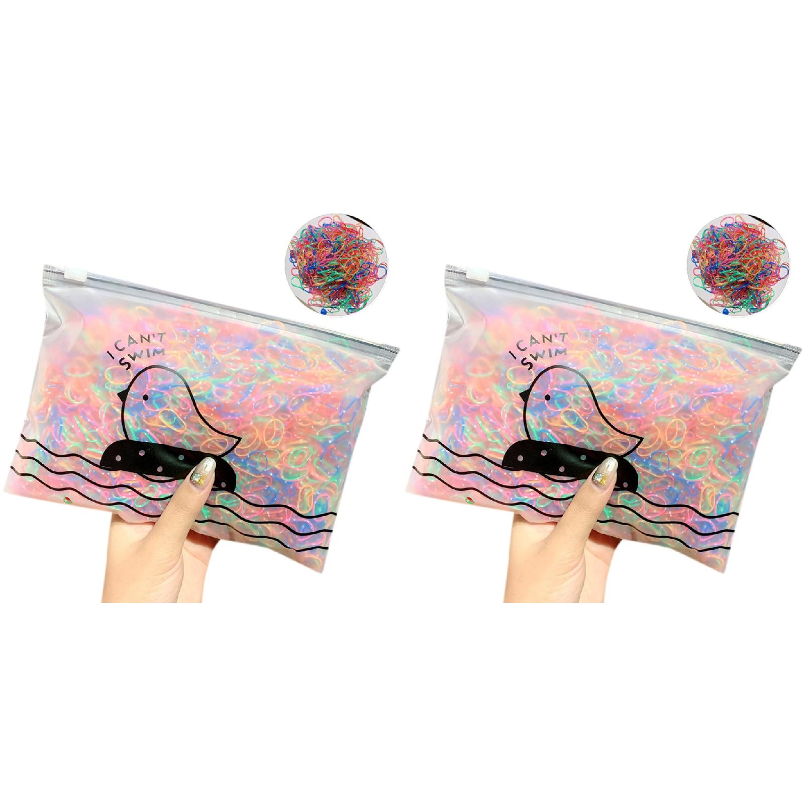 (2-Pack) 2025 Colorful Band Pack Hair Elastics Toddler Band Hair Rubber ...
