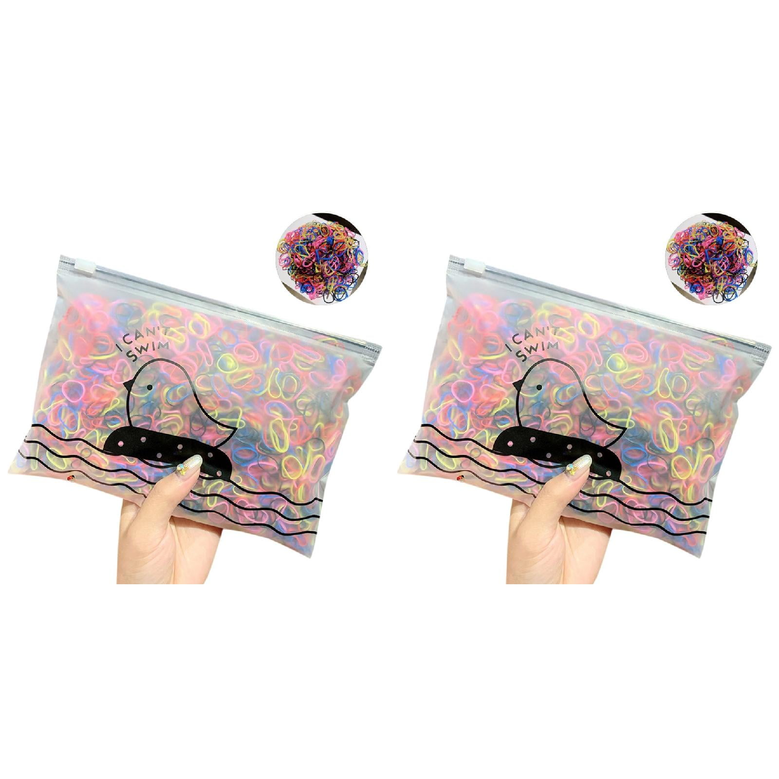 (2-Pack) 2025 Colorful Band Pack S 7 Years Band Hair Rubber Disposable ...