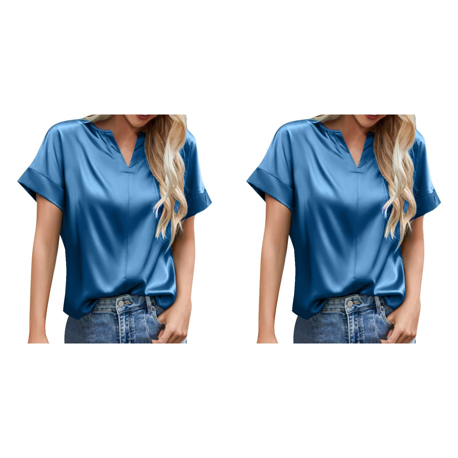 (2-Pack) 2025 European and foreign Trade Shirts for Women Dressy Women ...
