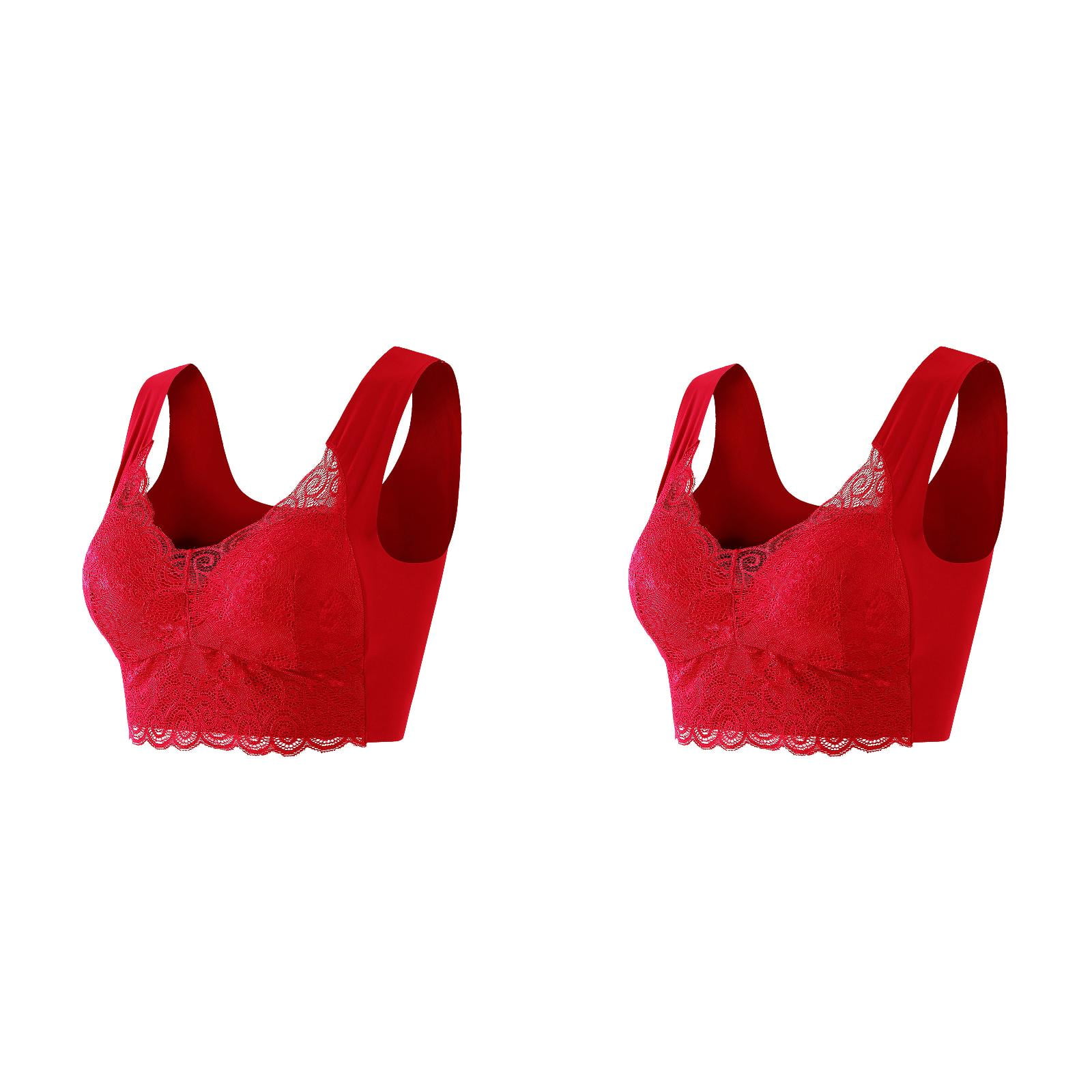(2-Pack) 2025 Lace Bra Plus Size Sports Bra Pack Bra Women Underwear ...