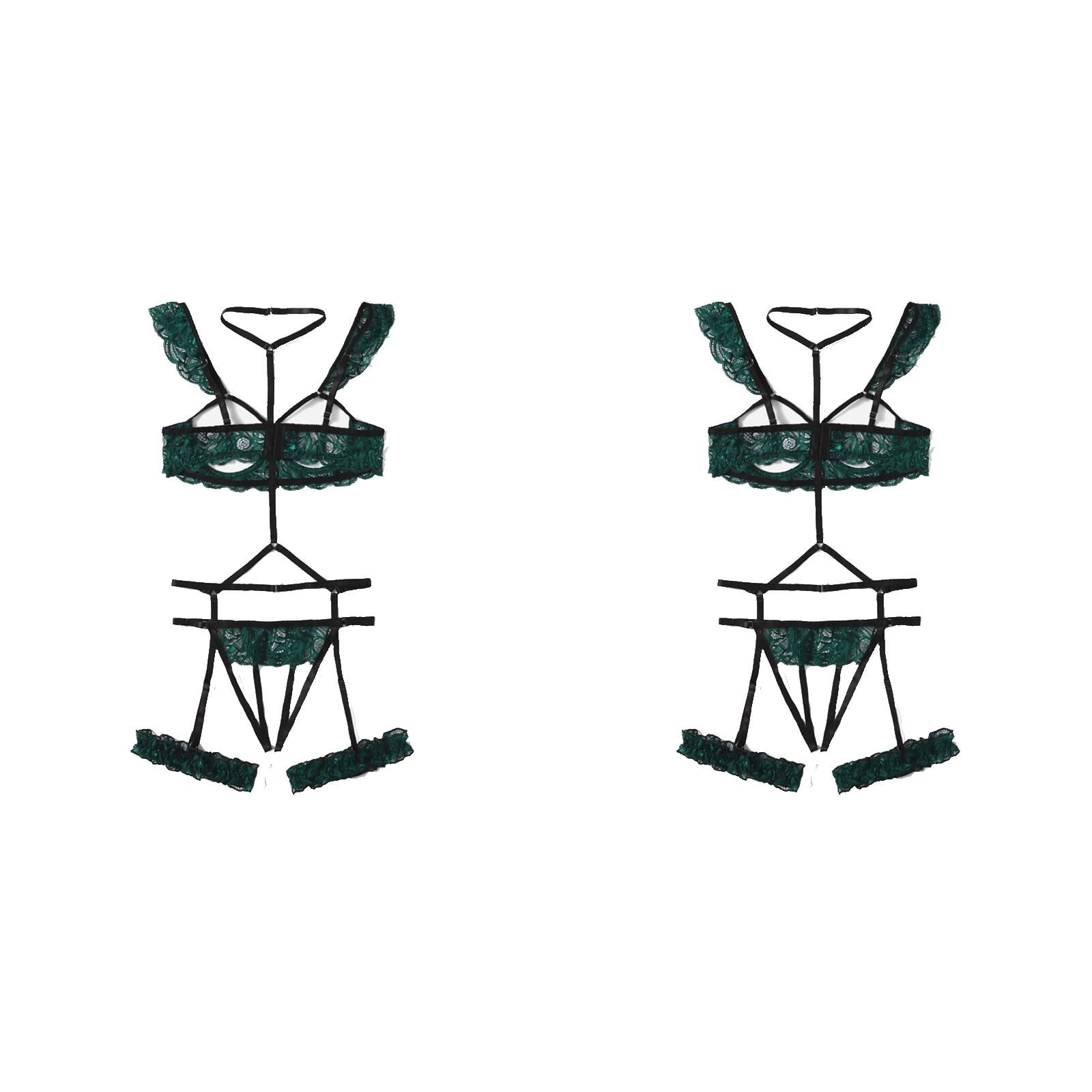 (2-Pack) 2025 Lace Underwear Pajamas Ring Non Lace Set Sleepwear Garter ...