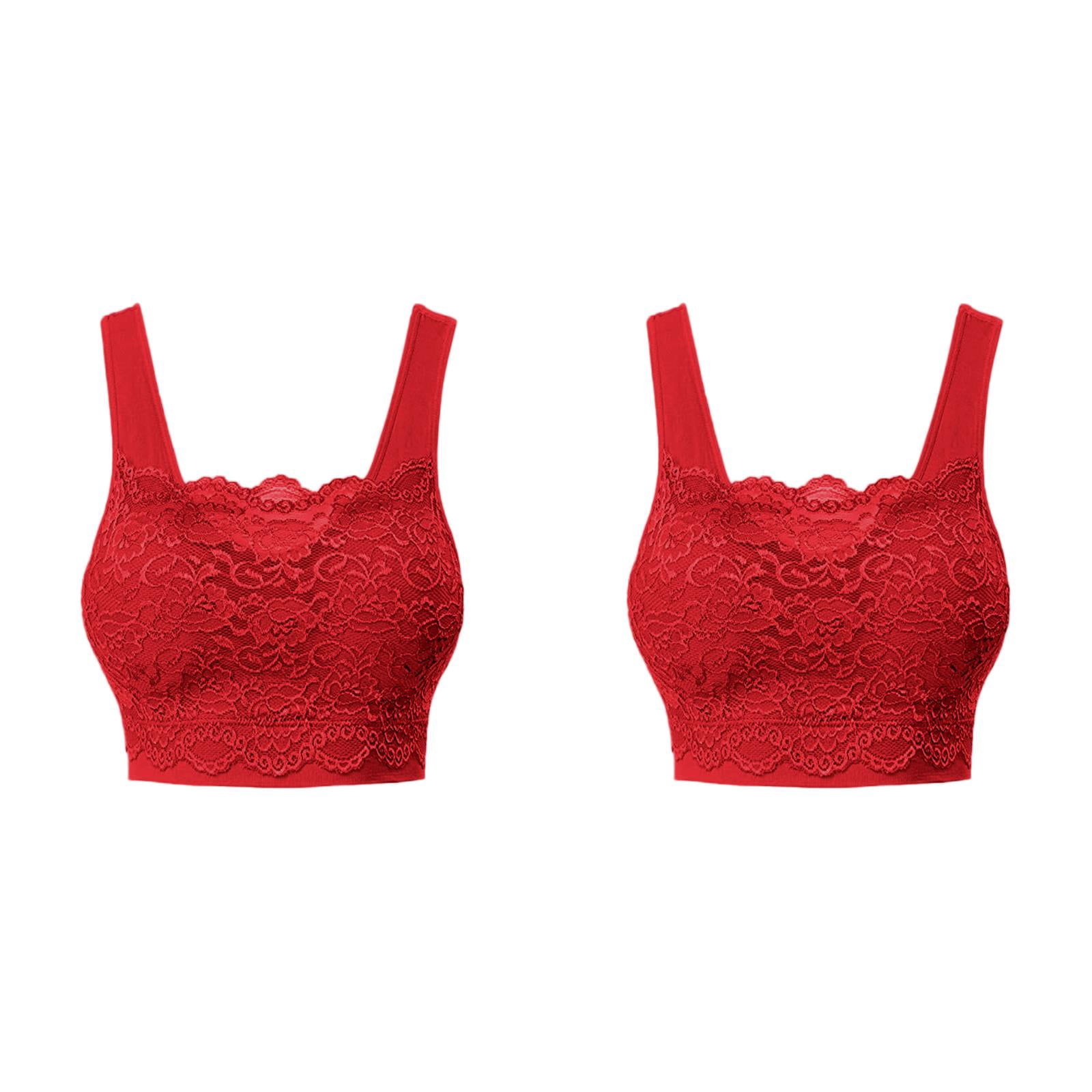 (2-Pack) 2025 Lace Women's Seamless Lace Sports Bras Pack Bra Sports ...