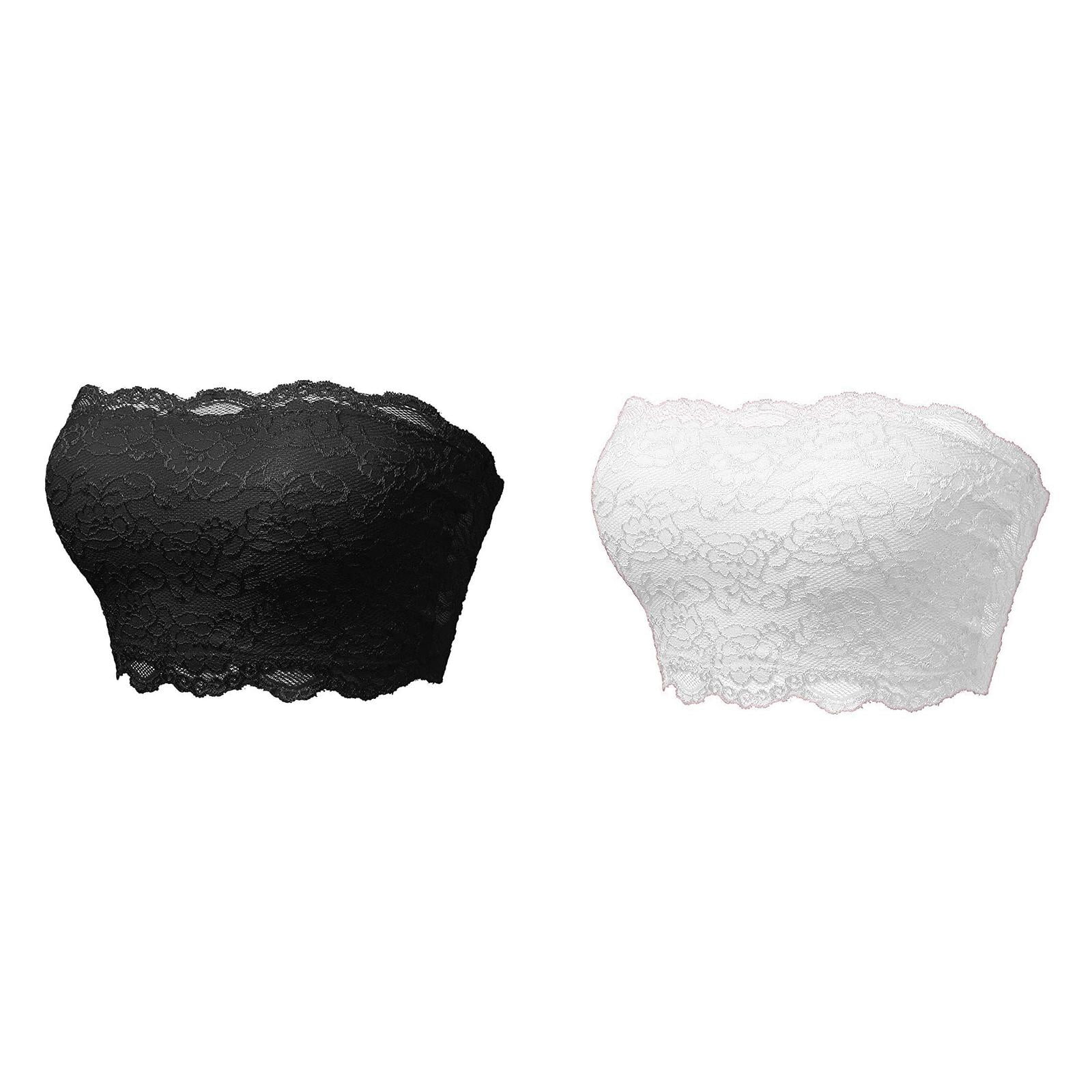 (2-Pack) 2025 New Ladies Seamless Tube Top Tube Tops for Women Plus ...