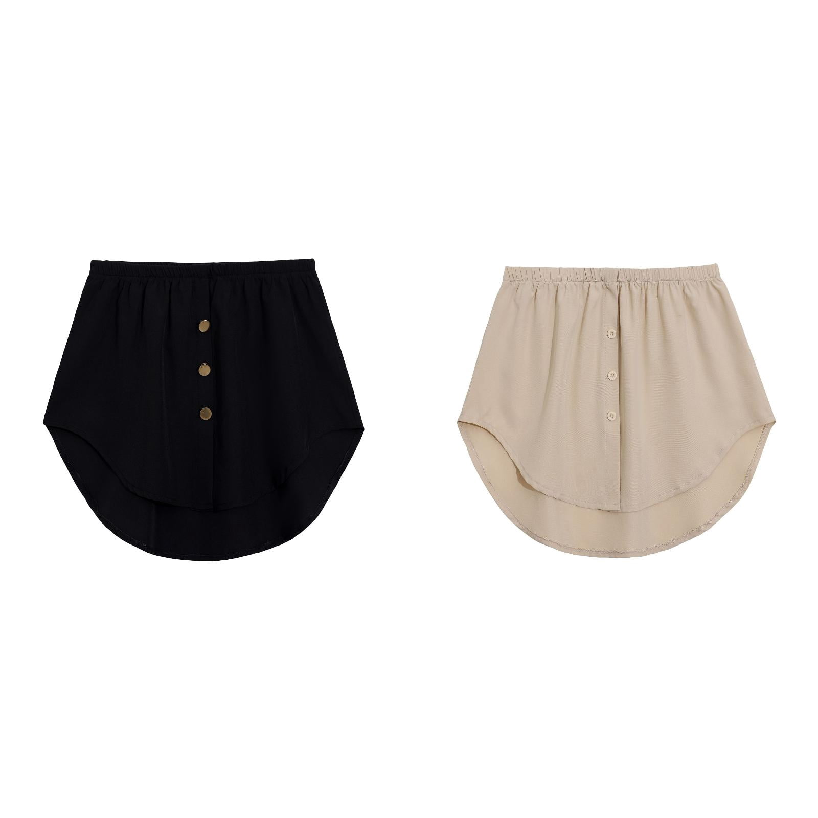 (2-Pack) 2025 New Lower Mini Shirt Women's Linen Skirt Extensions Top ...