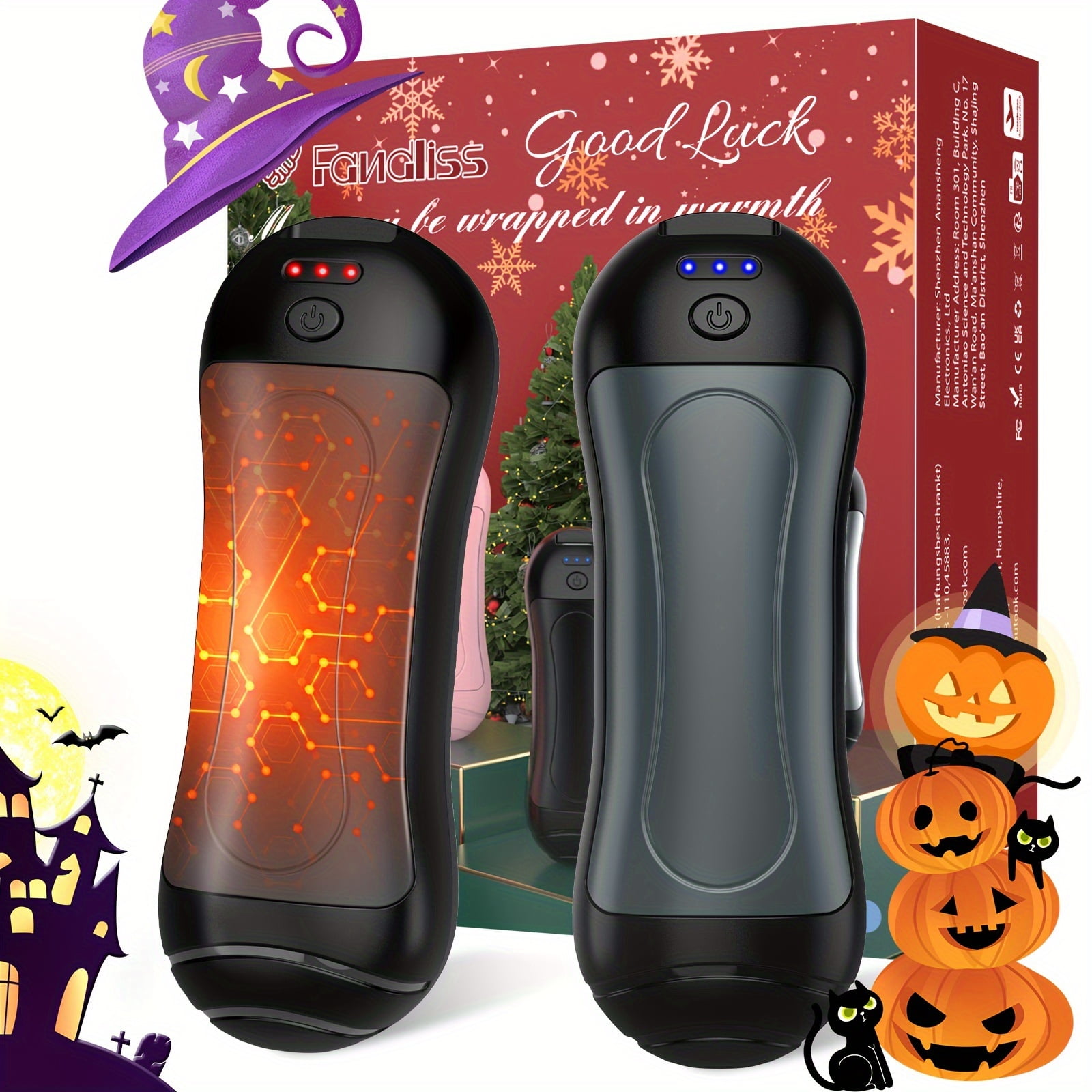 2-Pack 2025 New Magnetic Hand Warmers - 12H Double-Sided Heating ...