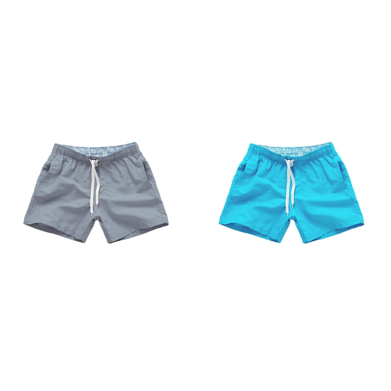 (2-Pack) 2025 New Men's Quick Dry Beach Stretchy Swim Trunks Men Pants ...