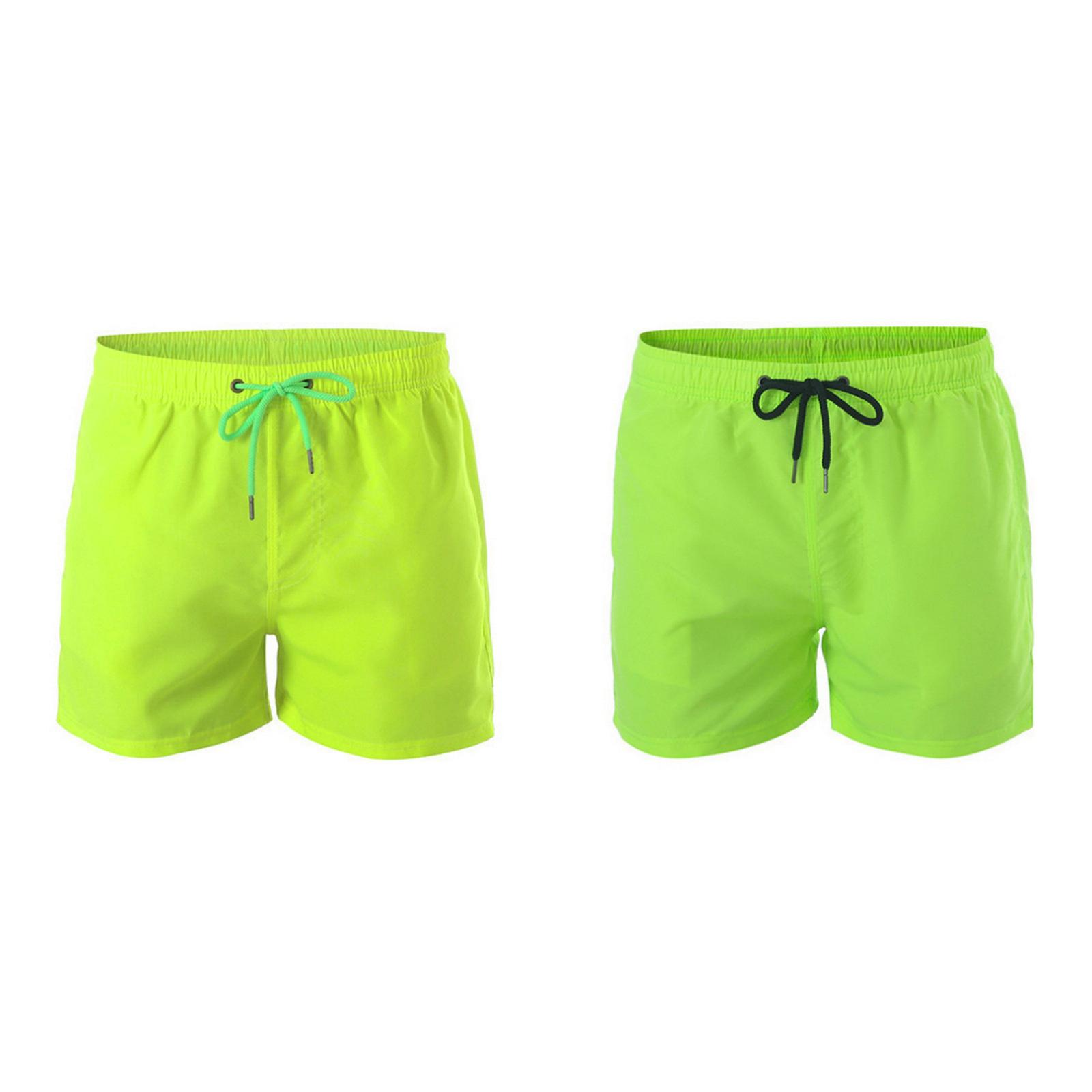 (2-Pack) 2025 New Sports Net Beach Shorts Mens Swim Shorts with Liner ...