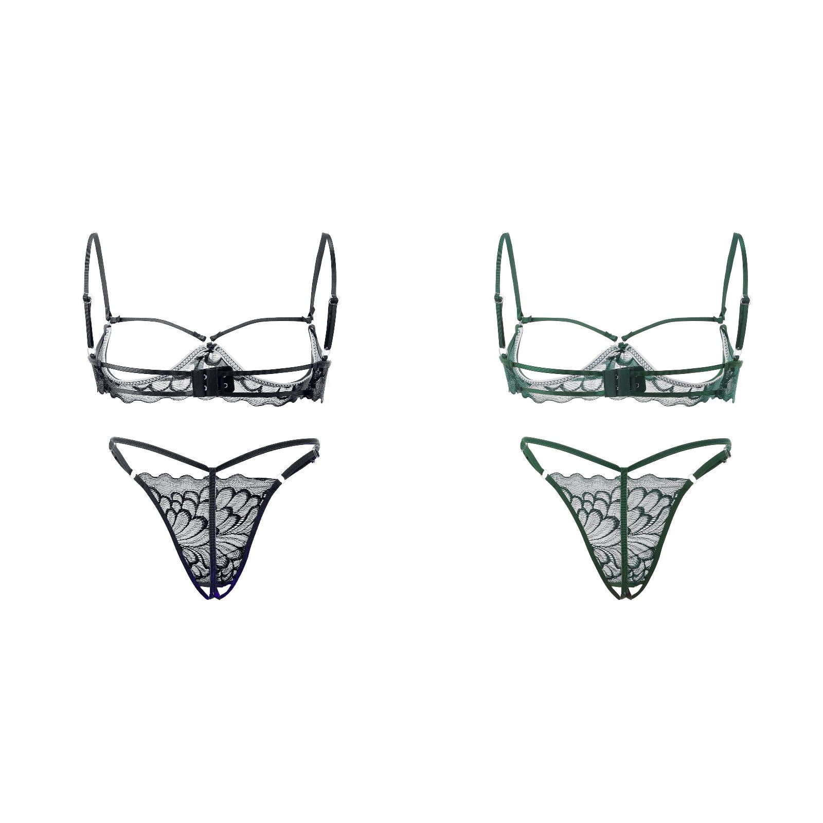 (2-Pack) 2025 New Steely Underwear Womens Lace Set Lace Garter Pajamas ...