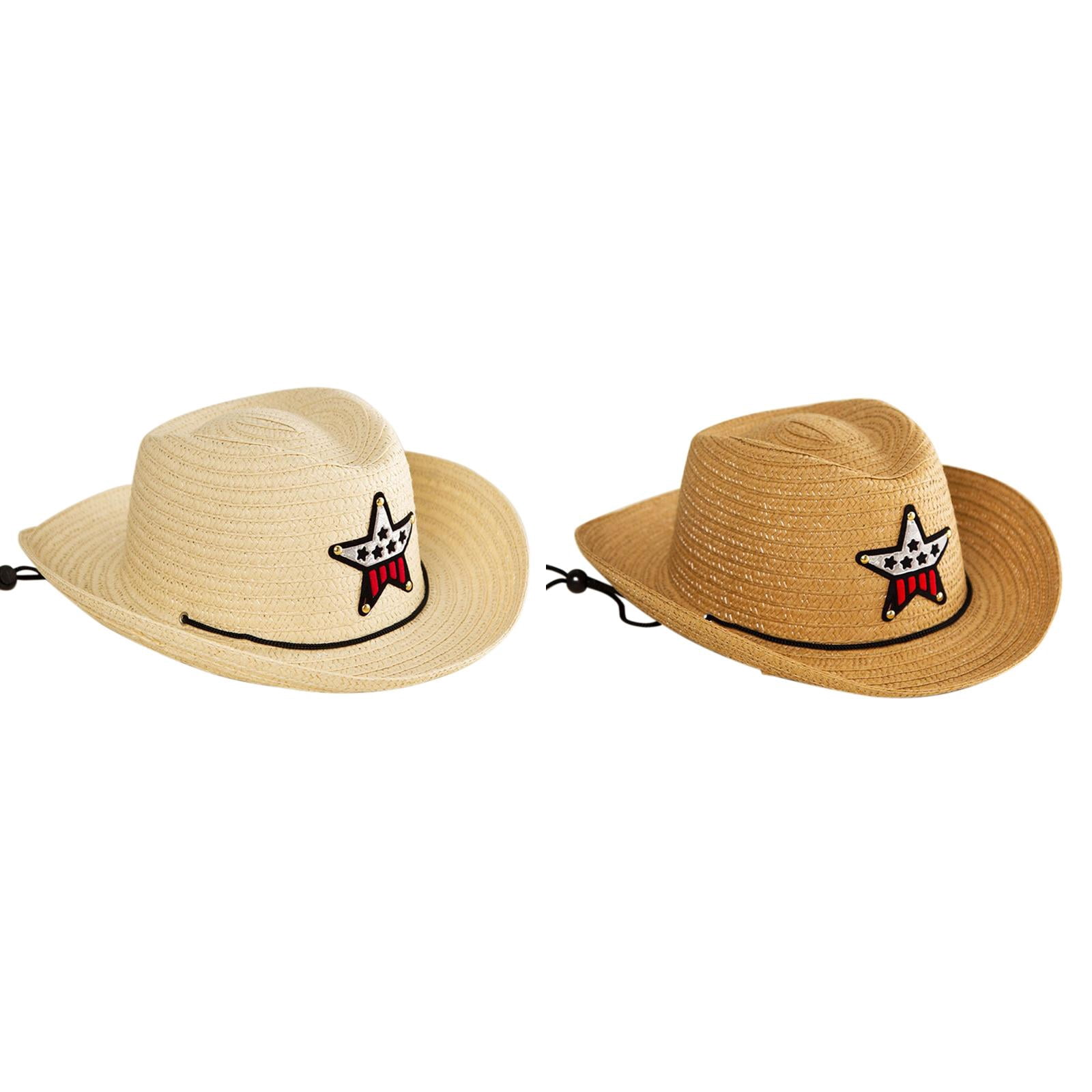 (2-Pack) 2025 New Summer Sun Straw 6 Hat Gloves Set Boys Colours Beach ...