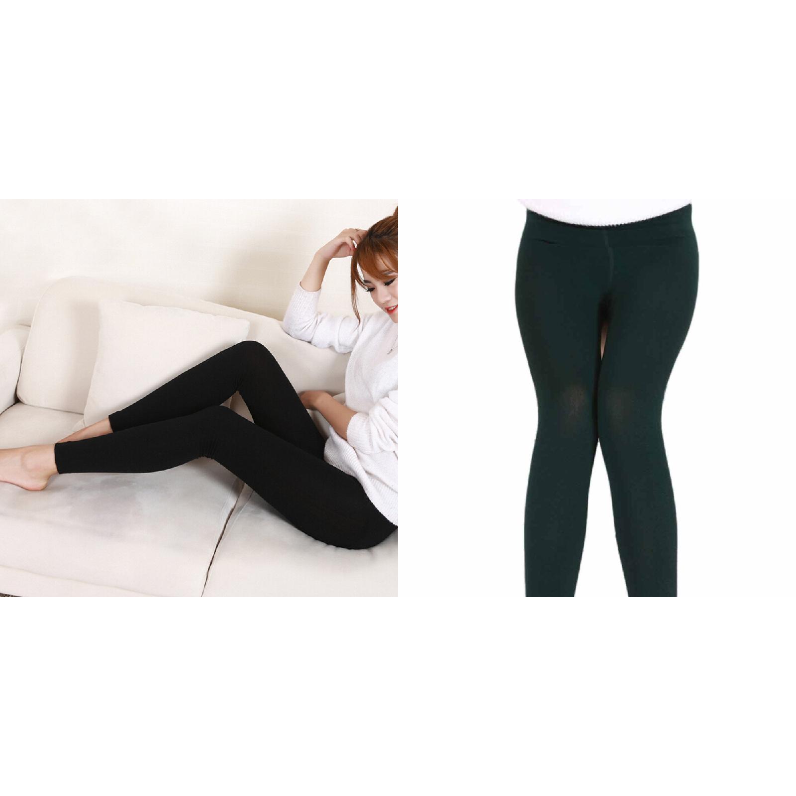 (2-Pack) 2025 New Women Plush Cashmere Leggings Cotton Bike Shorts ...