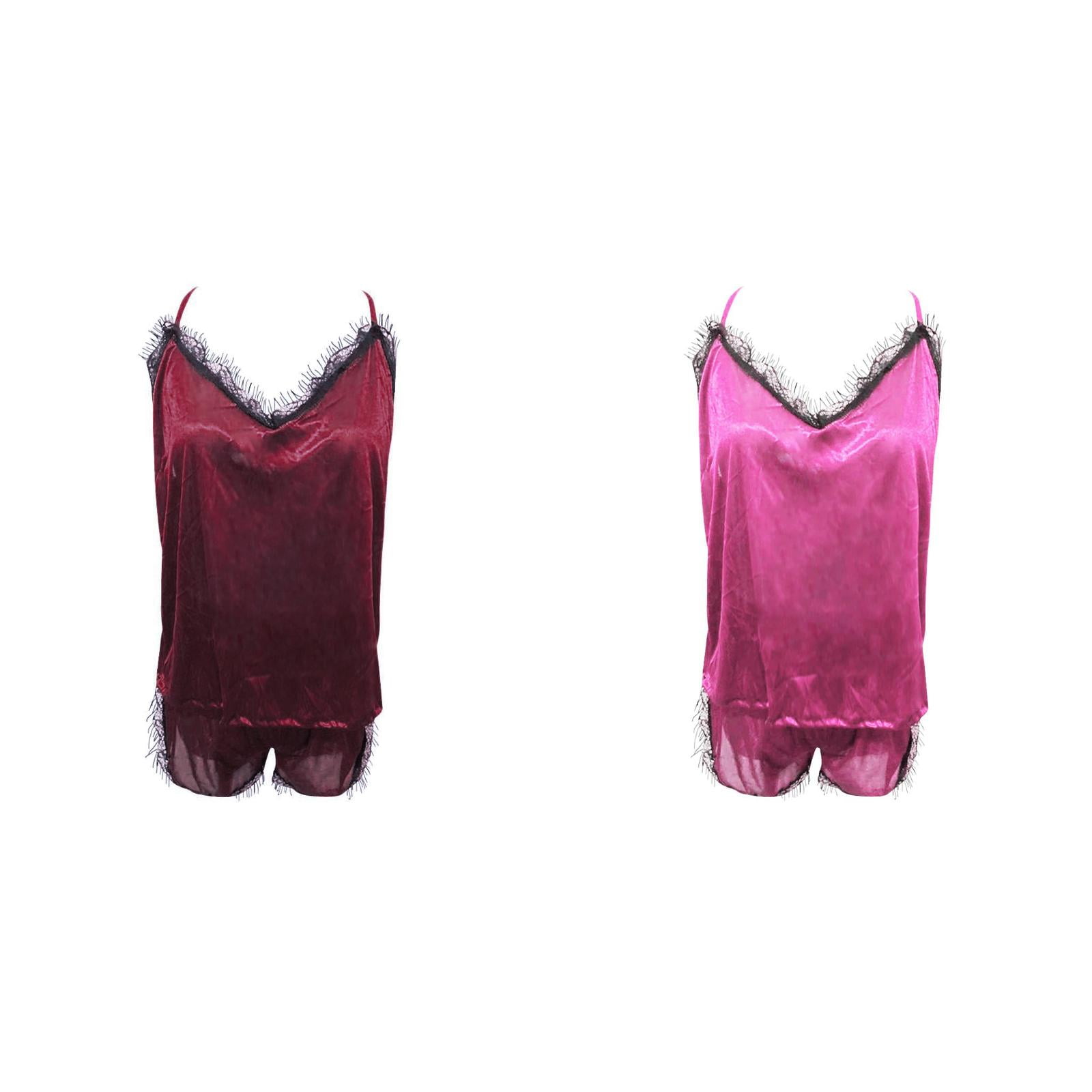 (2-Pack) 2025 New Women Sety Set Lace Robe Bra and Panty Jumpsuit ...