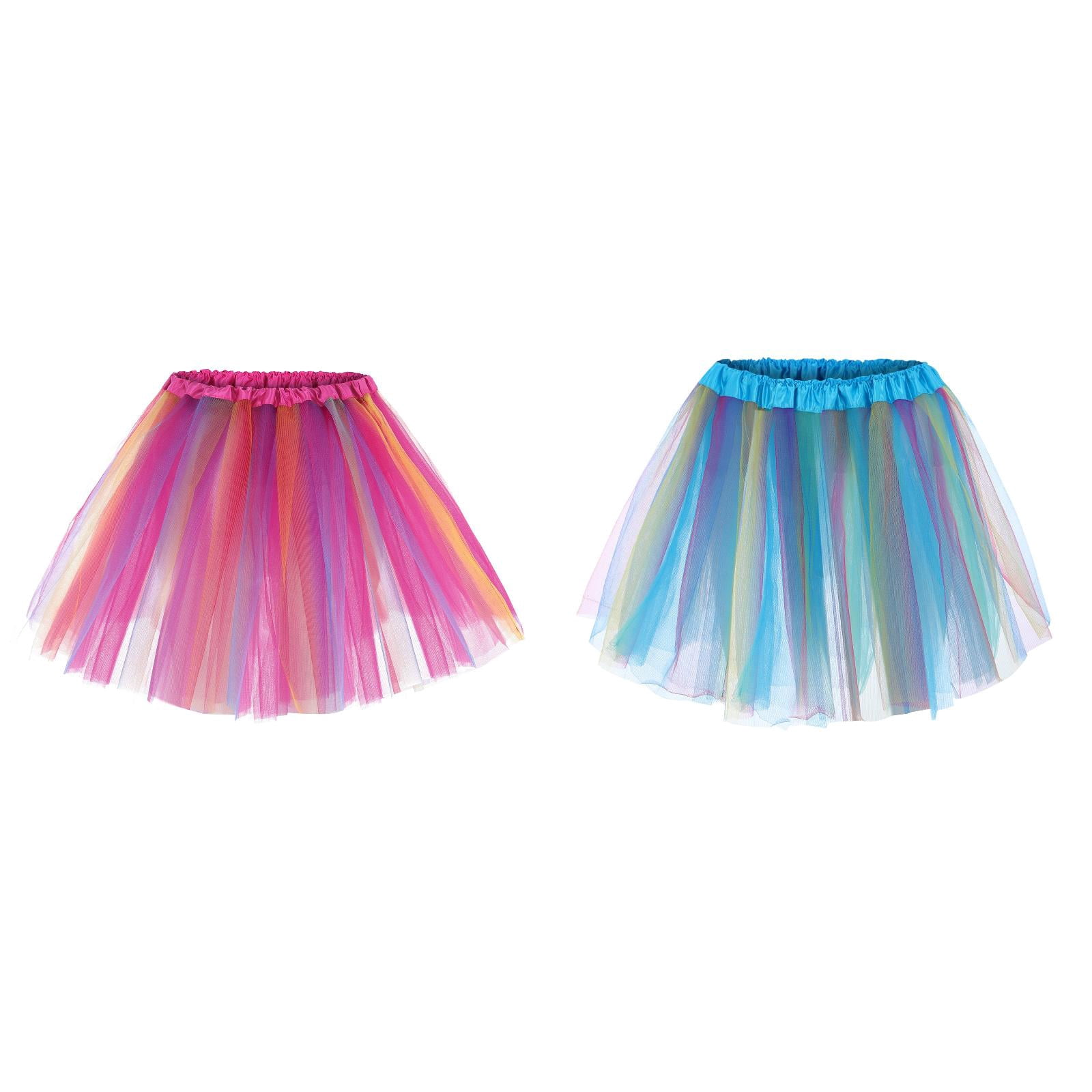 (2-Pack) 2025 New Women's Candy Color Multicolor Cute Skirts for Women ...