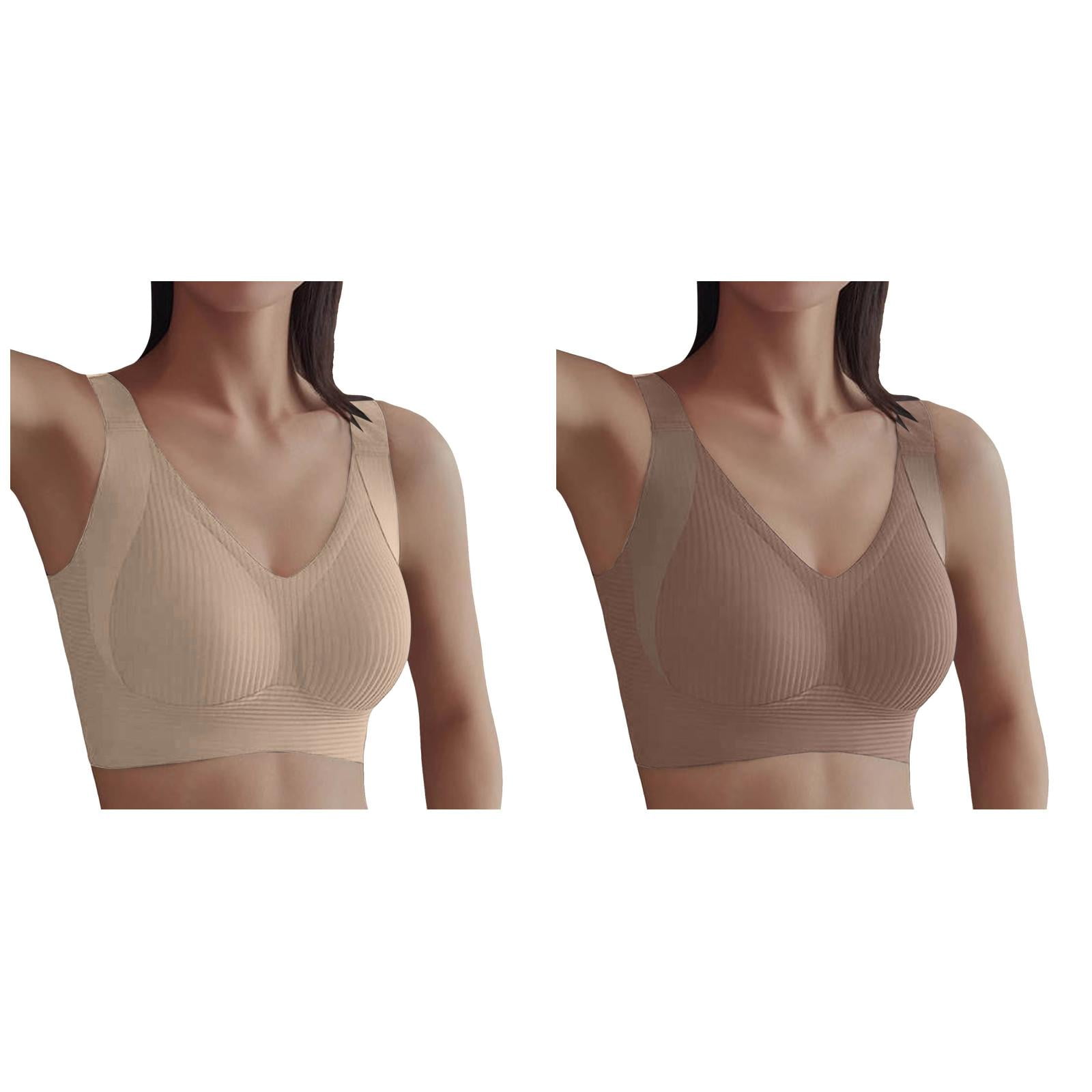 (2-Pack) 2025 New Women's Comfortable andy Womens Bras Push Upy Transparent Shoulder Strap ...