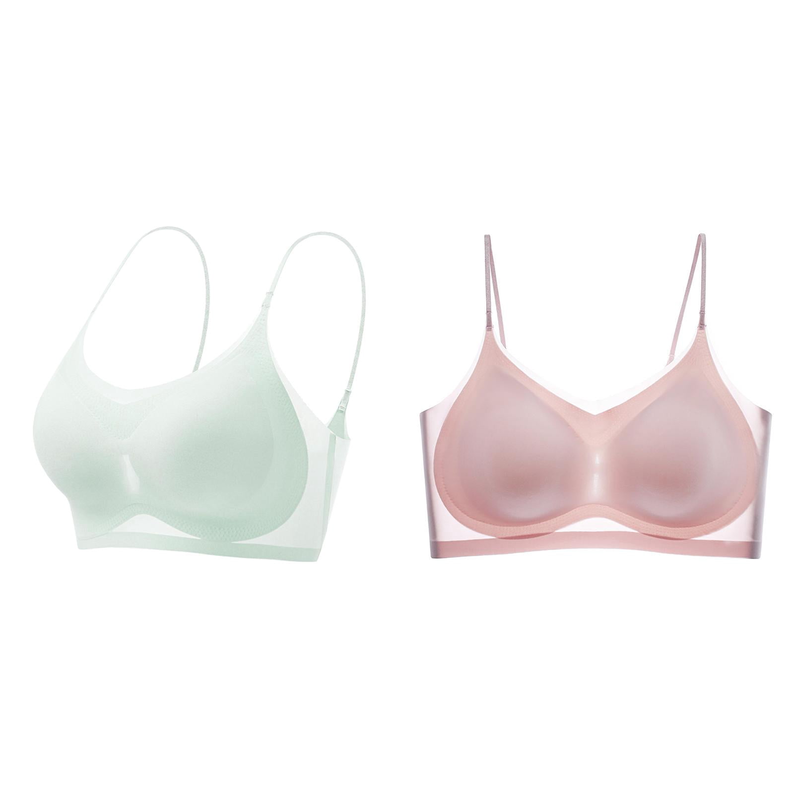 (2-Pack) 2025 New Women's Comfortabley Ultra Bra's for Women Thin Silk ...
