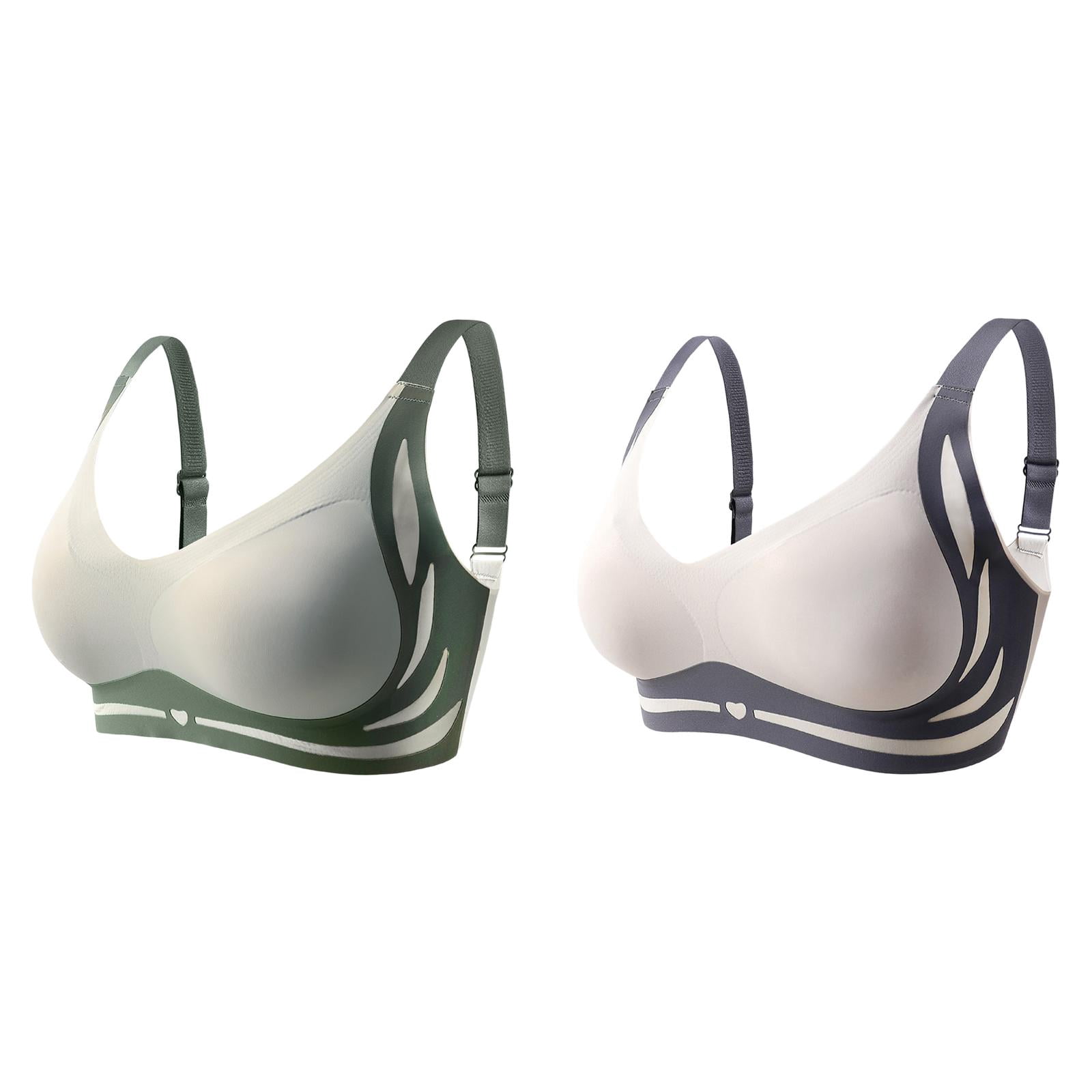 (2-Pack) 2025 New Women's Front Side Buckle Padded Bras for Women Lace ...