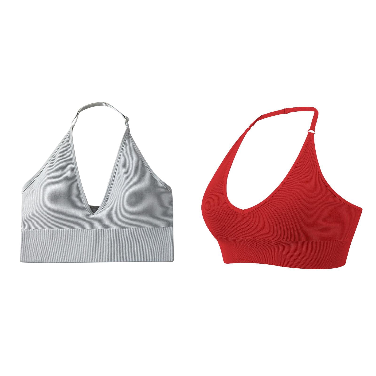 (2-Pack) 2025 New Women's Halterneck Sports Bra Sports Bra Packs for ...