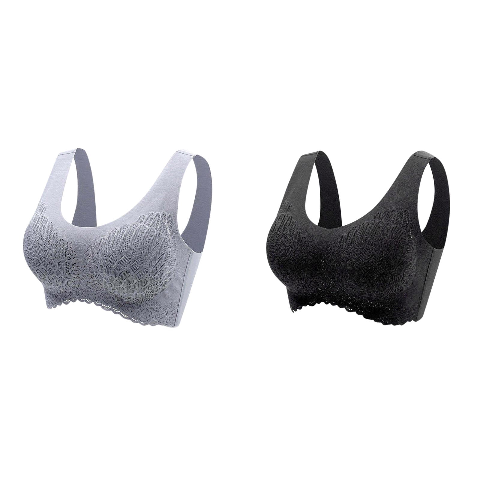 (2-Pack) 2025 New Women's No Steel Ring Womens Bras Comfortable No Wire ...