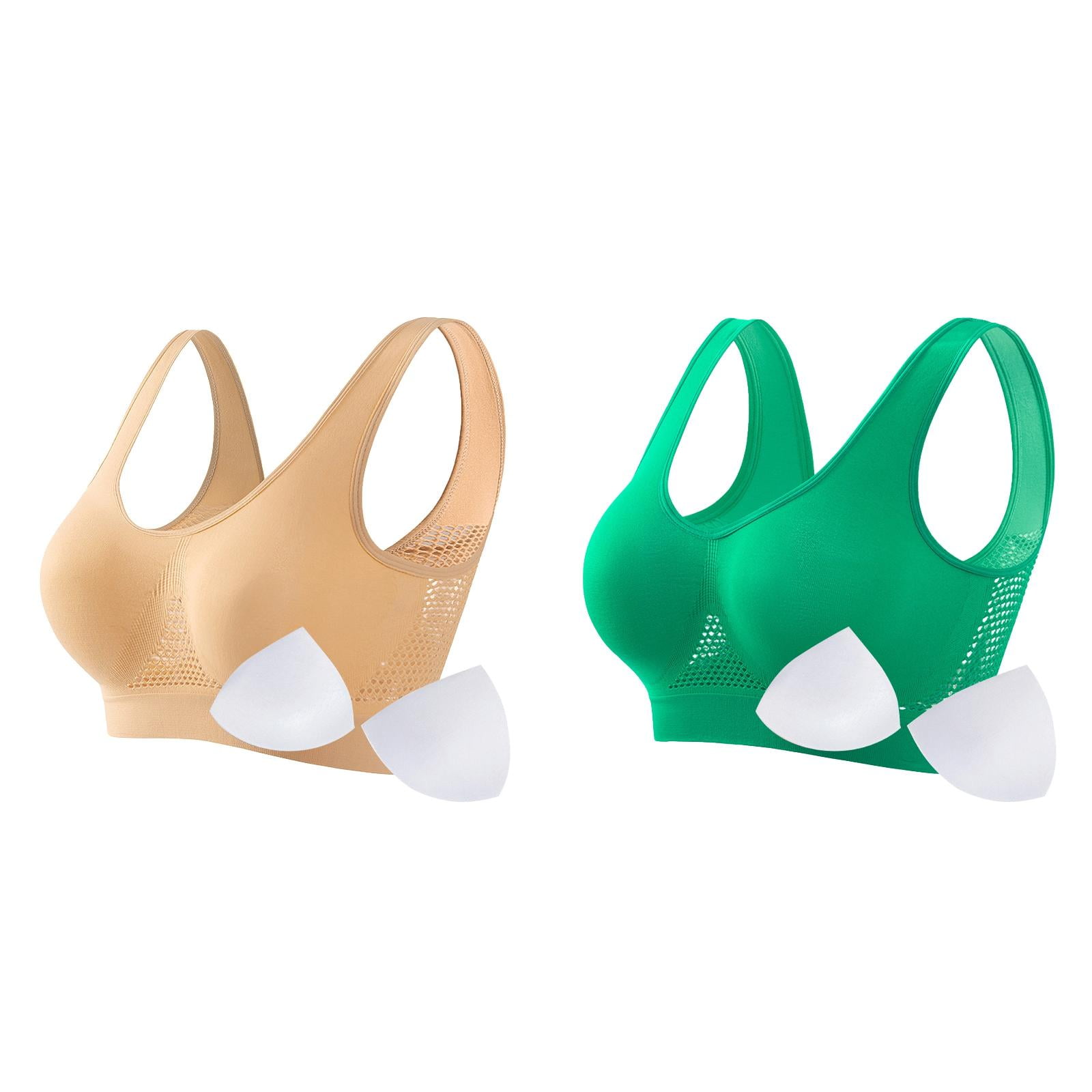 (2-Pack) 2025 New Women's Plus Size Proof 36 C Womens Bra Running ...