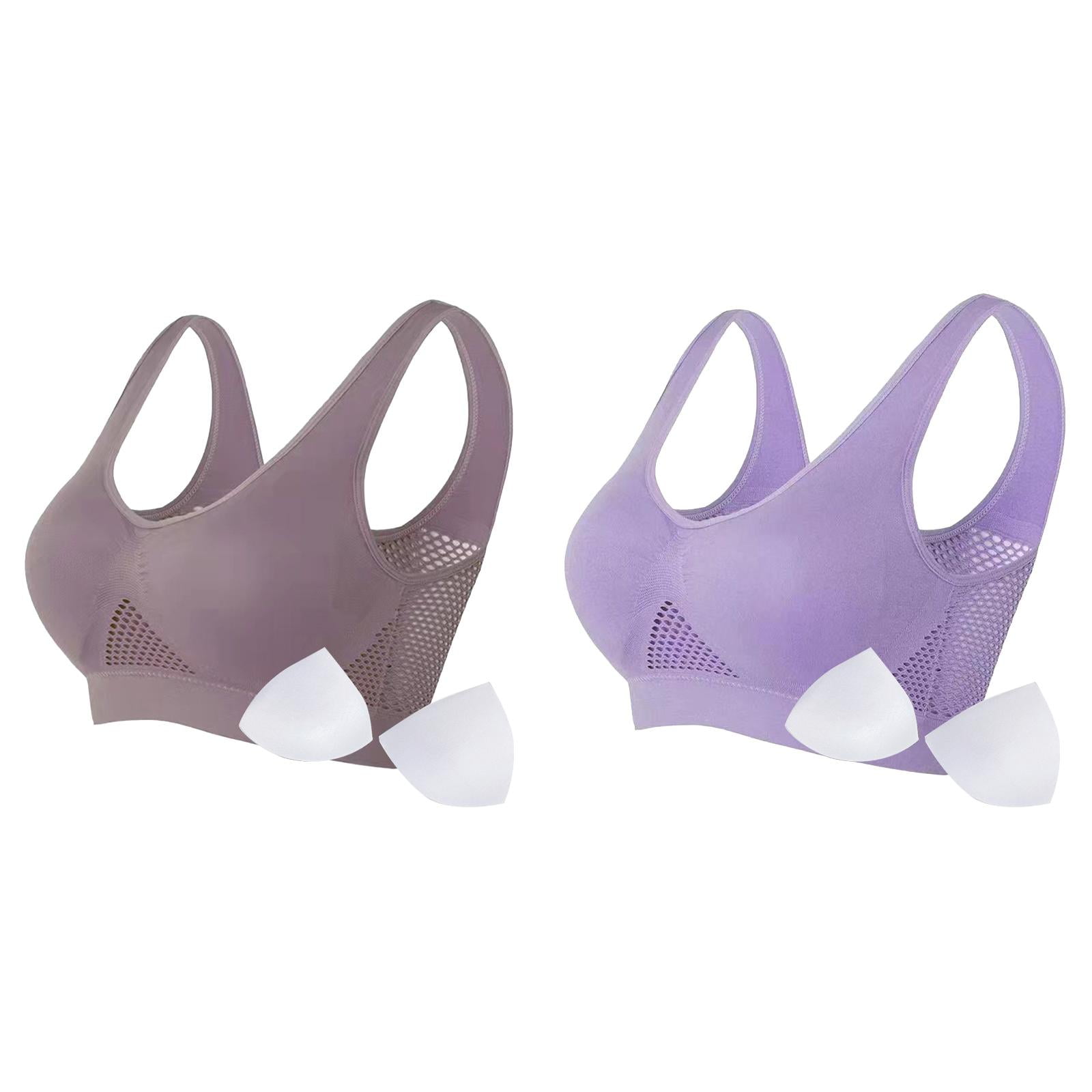 (2-Pack) 2025 New Womens Comfort Sports Bra Bras Pack for Women ...