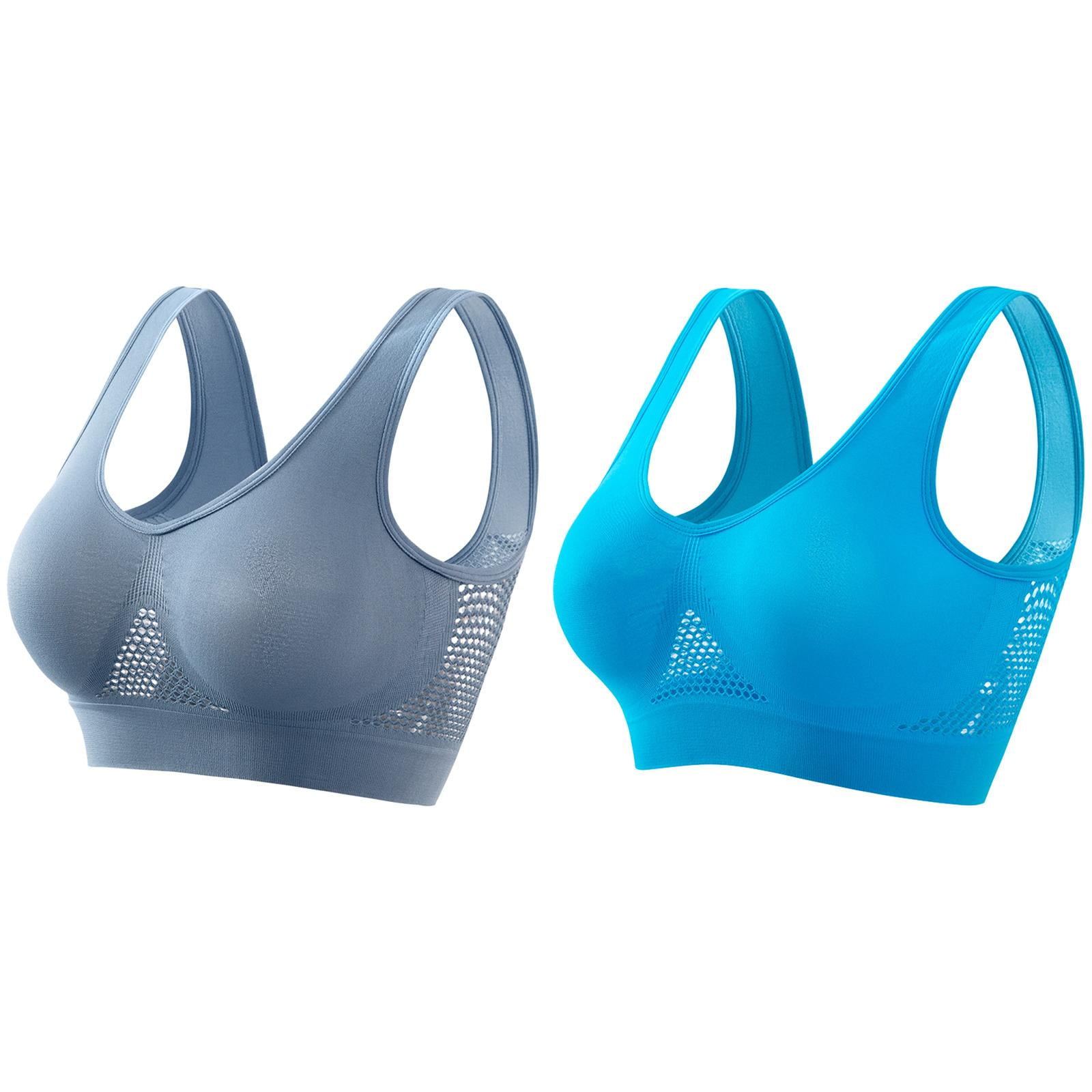 (2-Pack) 2025 New Womens Sports Bra Seamless Sports Bra for Big Busted ...