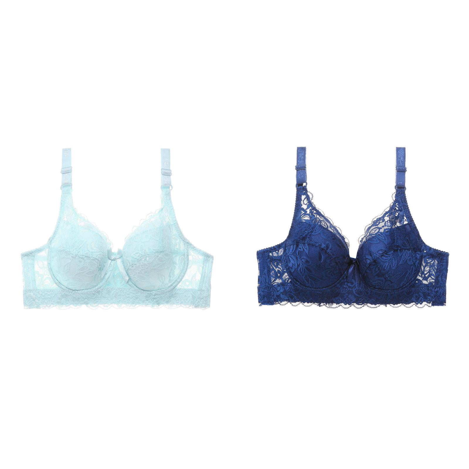 (2-Pack) 2025 New Womensy Lace Gathered Sports Bras Women Bra Straps ...