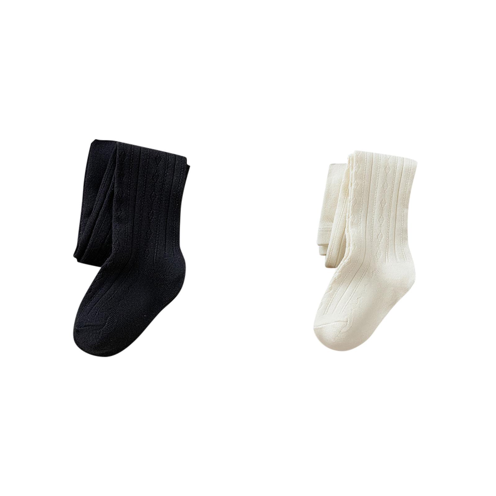 (2-Pack) 2025 New s Tights Cotton s Socks with Ruffles Cable Knit ...