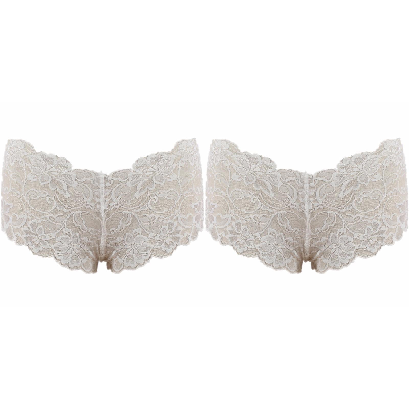 (2-Pack) 2025 Pantie High Knicker Thong Silk Bodysuit for Women ...