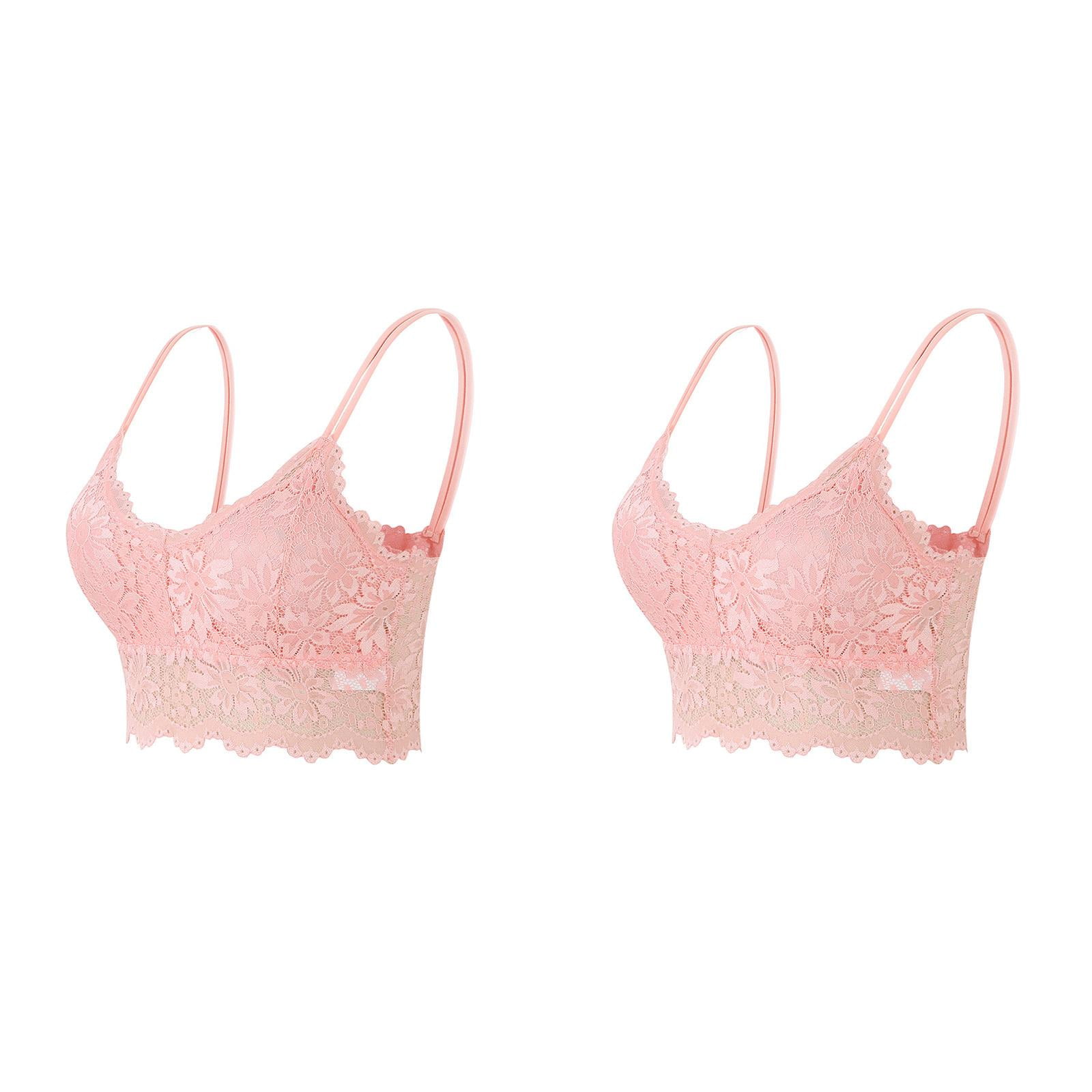 (2-Pack) 2025 Strapless 1 Piece Bra Women Bras Plus Size Front Close ...