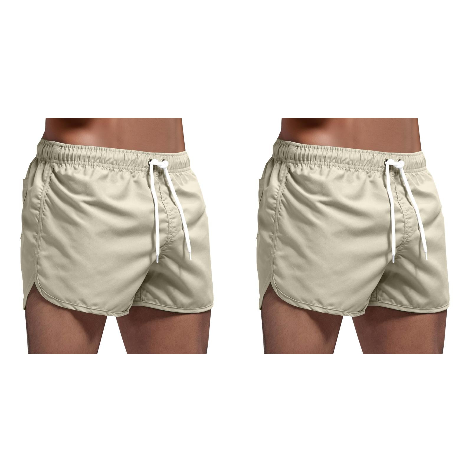 (2-Pack) 2025 Summer Trousers Surfing Splicing Compression Swimsuits ...