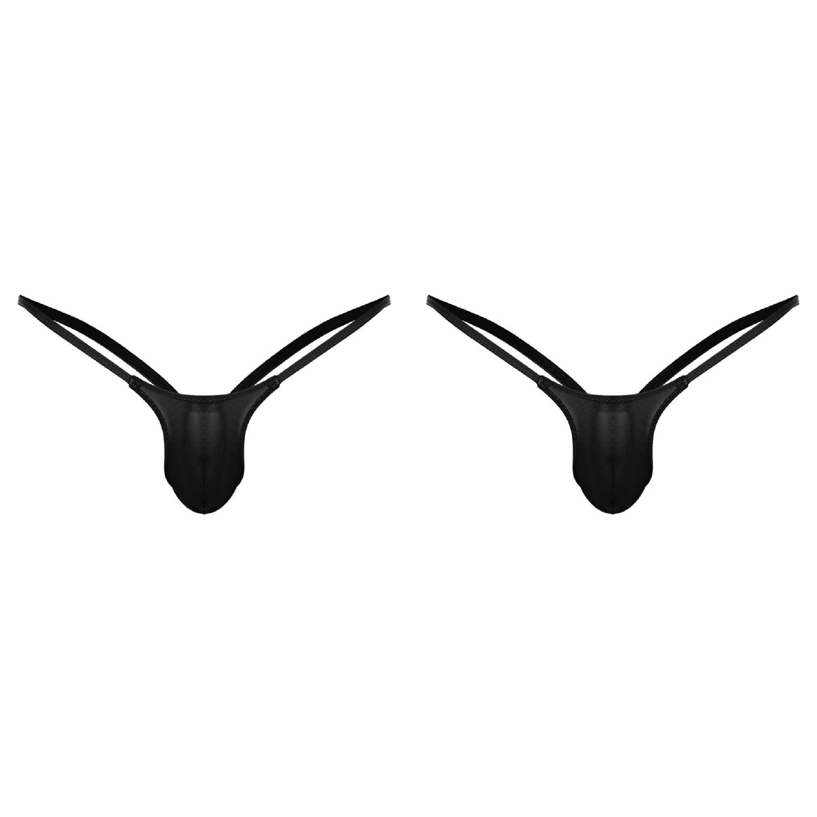 (2-Pack) 2025 Thong Briefs Open Back for Women Unwrap Rise Mens ...