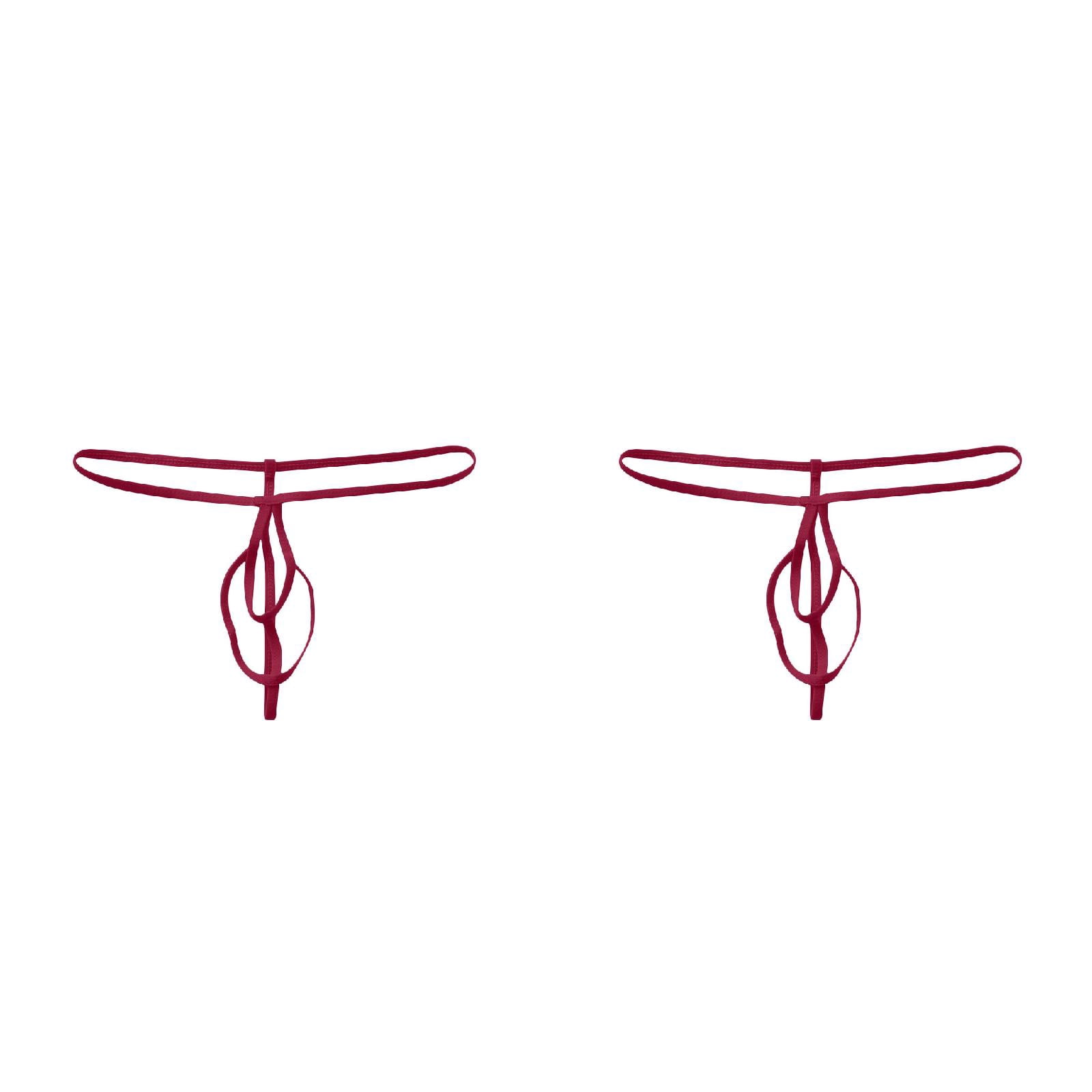 2 Pack 2025 Thong Pouch Briefs Underwear Sheer Dress For Women Underpants Mens Bikini Bulge