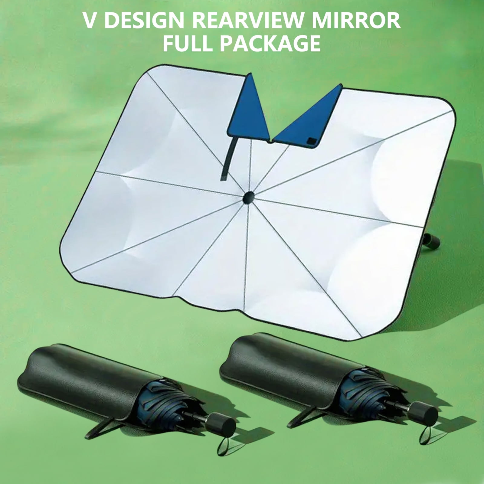 2 Pack [2025 Upgraded] Windshield Sun Shade Umbrella [Ice Rib High ...