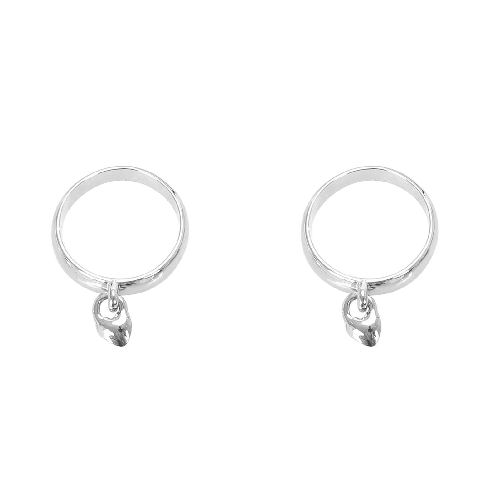 (2-Pack) 2025 Us6 To 10 Ring Middle Finger Rings for Women Heart Ring ...