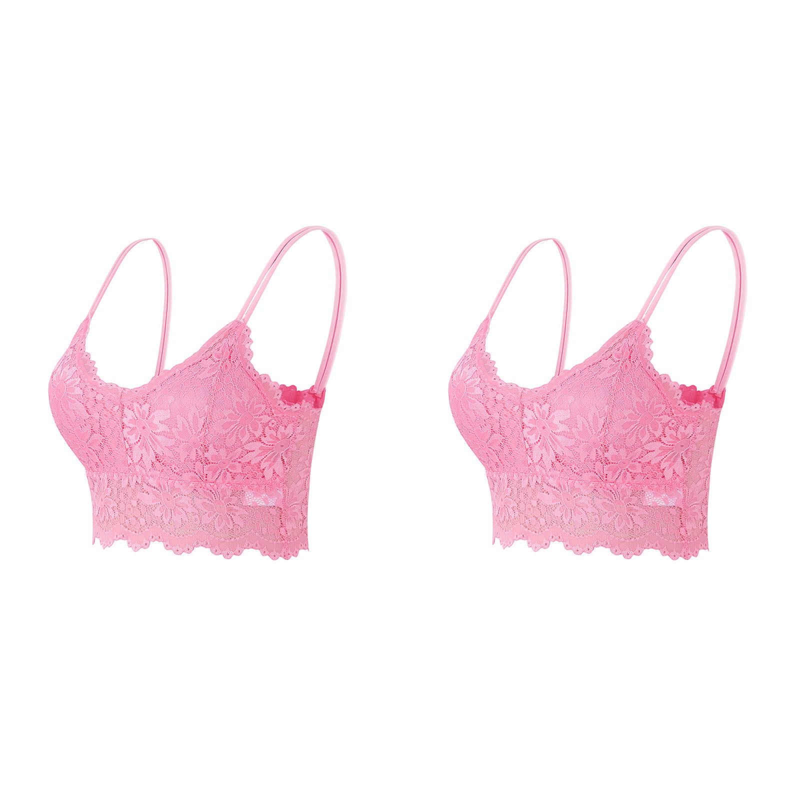 (2-Pack) 2025 Women Plus Size Vest Brazier for Women Crop Wire Bra ...