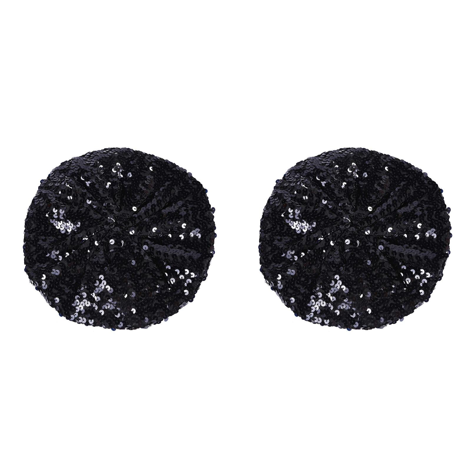 (2-Pack) 2025 Women Sparkling Sequins Hats for Men Beret Colorful Cap ...